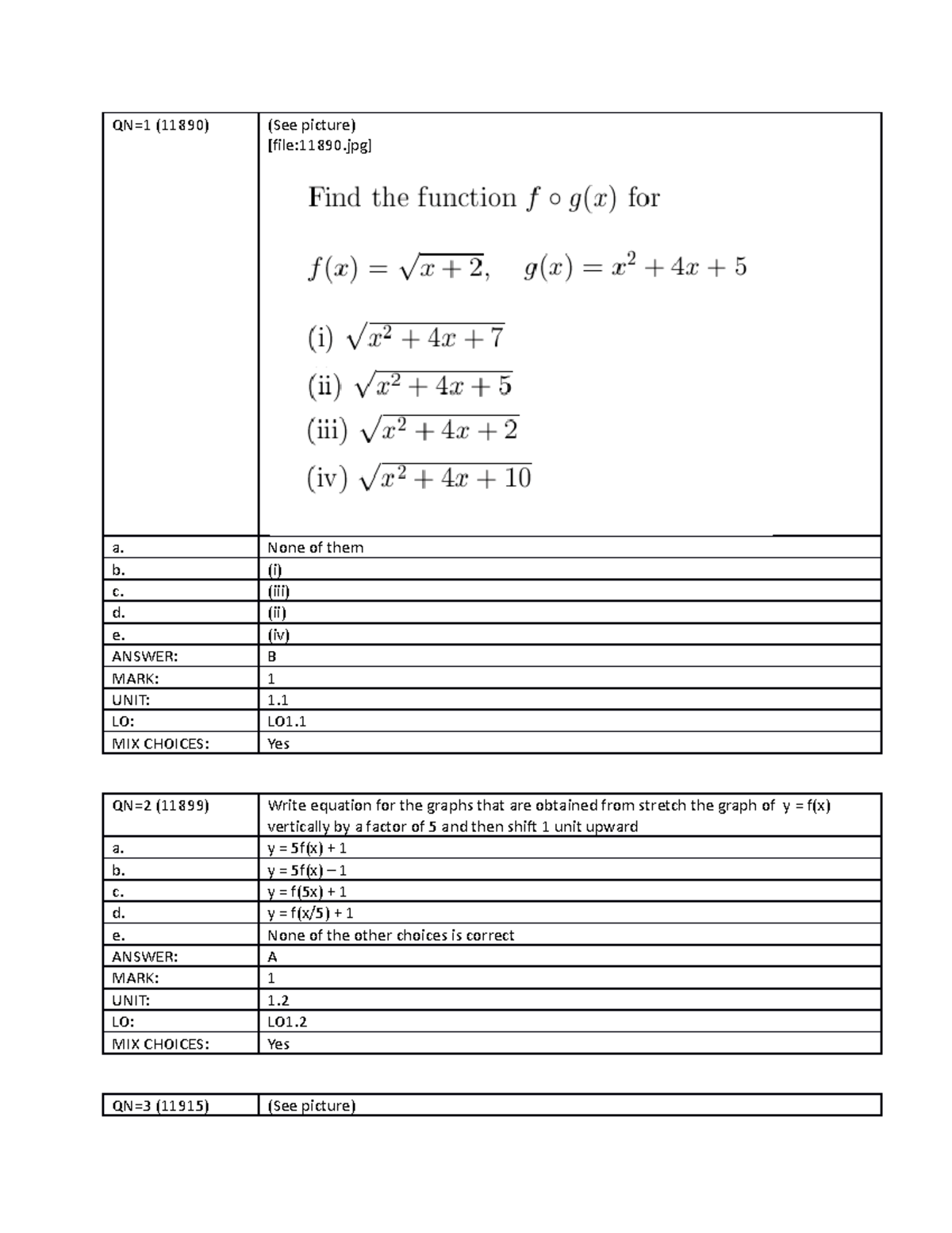 MAE101 Sample-Exam-1 - aaaa - QN=1 (11890) (See picture) [file:11890] a ...