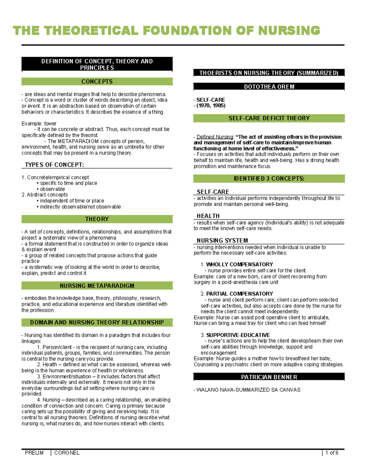 TFN- Super Summarized - transes - DEFINITION OF CONCEPT, THEORY AND ...