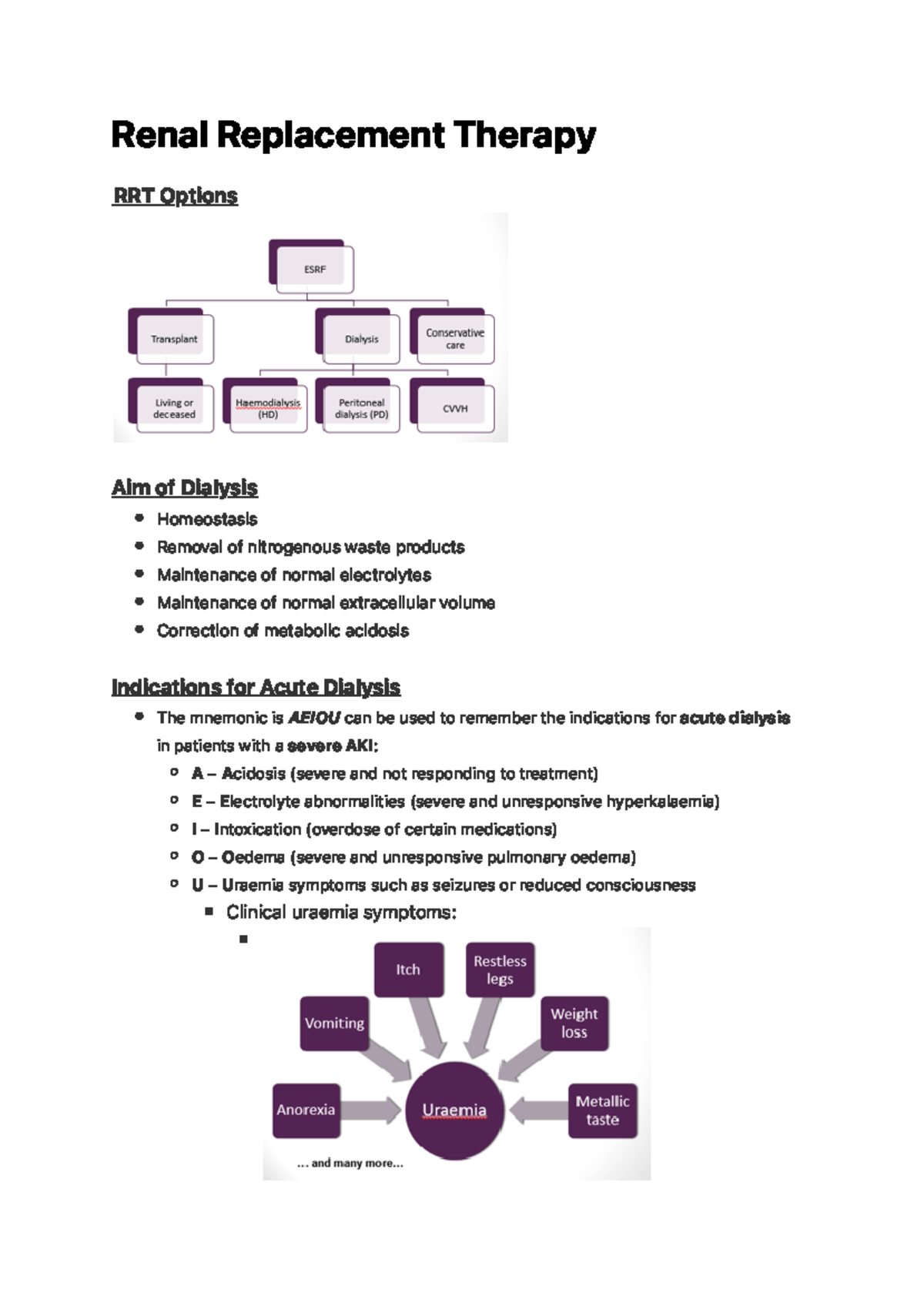 Renal Replacement Therapy - Re n a l Re p l a c e m e n t T h e ra py ...