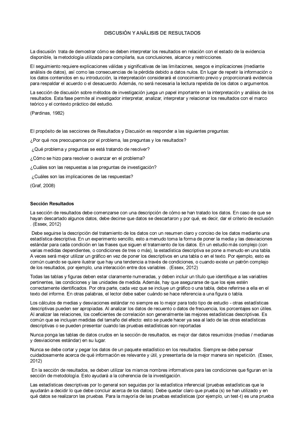 Discusión Y Análisis DE Resultados - DISCUSIÓN Y ANÁLISIS DE RESULTADOS ...