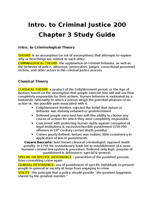 Chapter 3 Notes - Criminal Justice - Intro. to Criminal Justice 200 ...