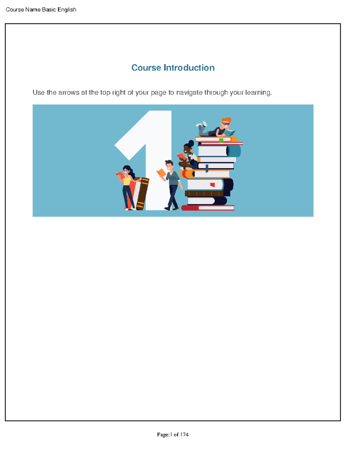 Basic English-20220813021620 - Course Introduction Use the arrows at ...