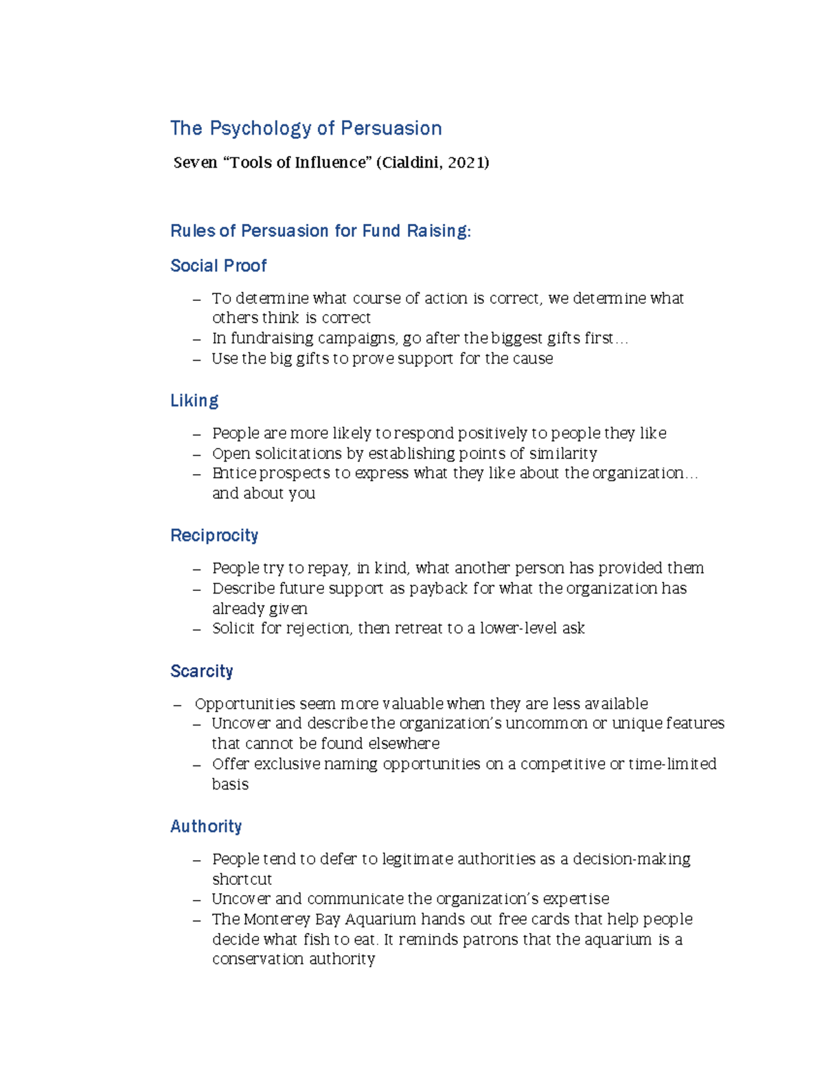 Class 8 Principles of Persuasion - The Psychology of Persuasion Seven ...