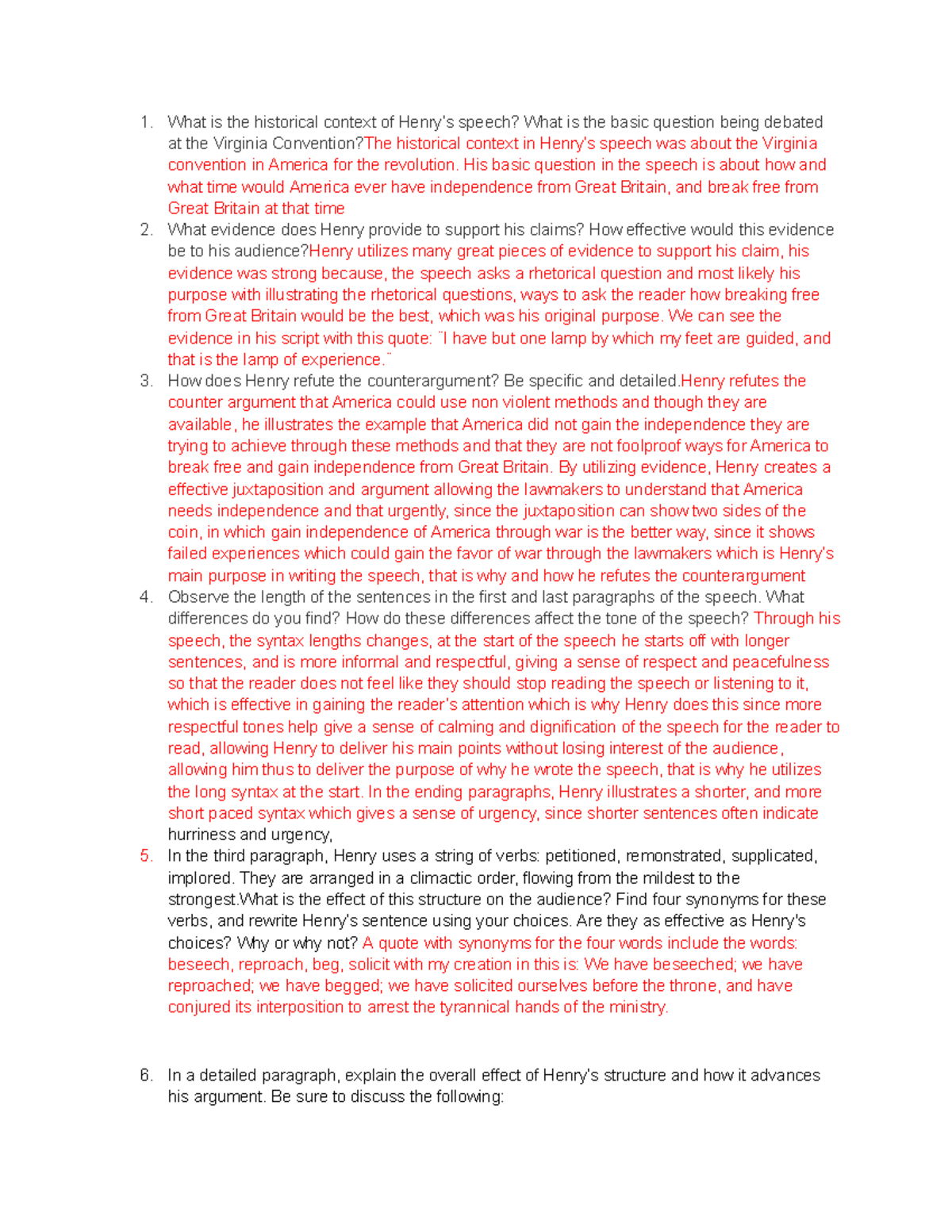 Ap English 02.03 - What is the historical context of Henry’s speech ...