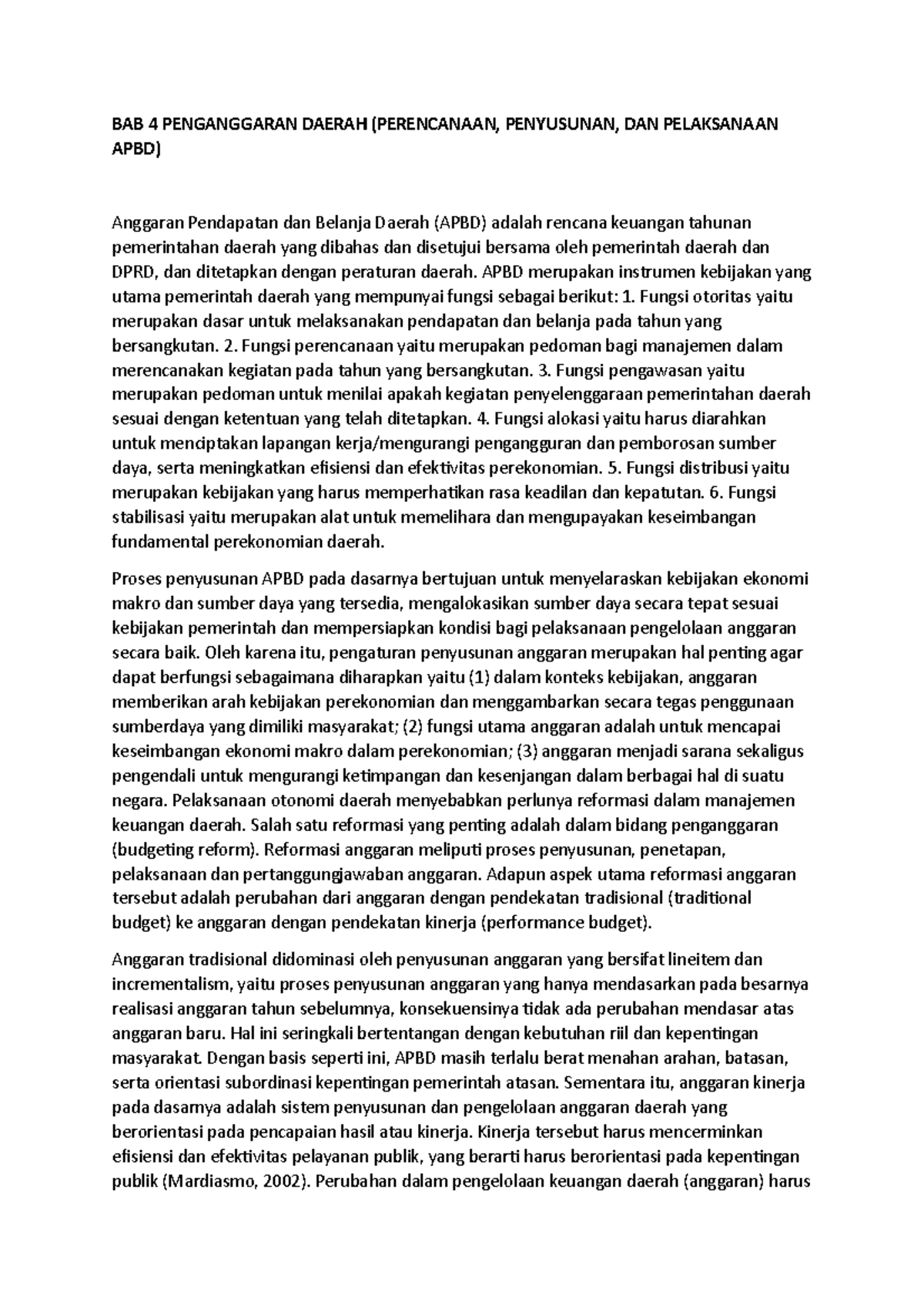 BAB 4 Penganggaran Daerah bag 1 - BAB 4 PENGANGGARAN DAERAH ...