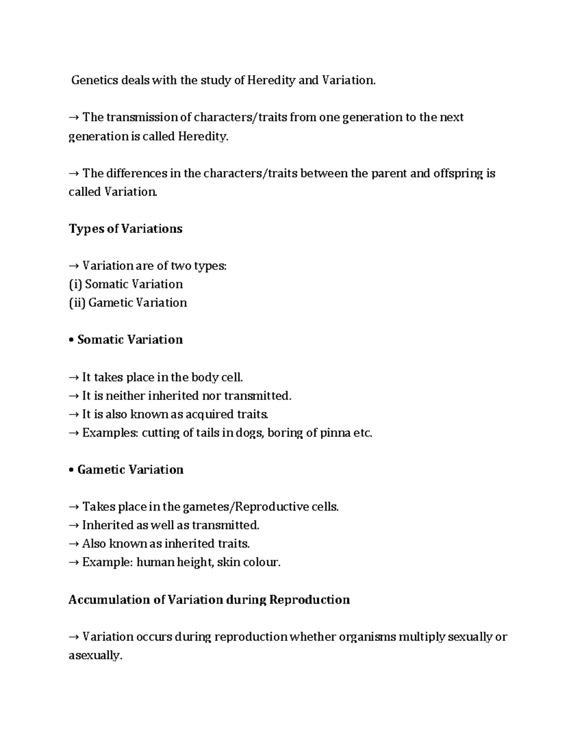 Heredity and Evolution - Genetics deals with the study of Heredity and ...