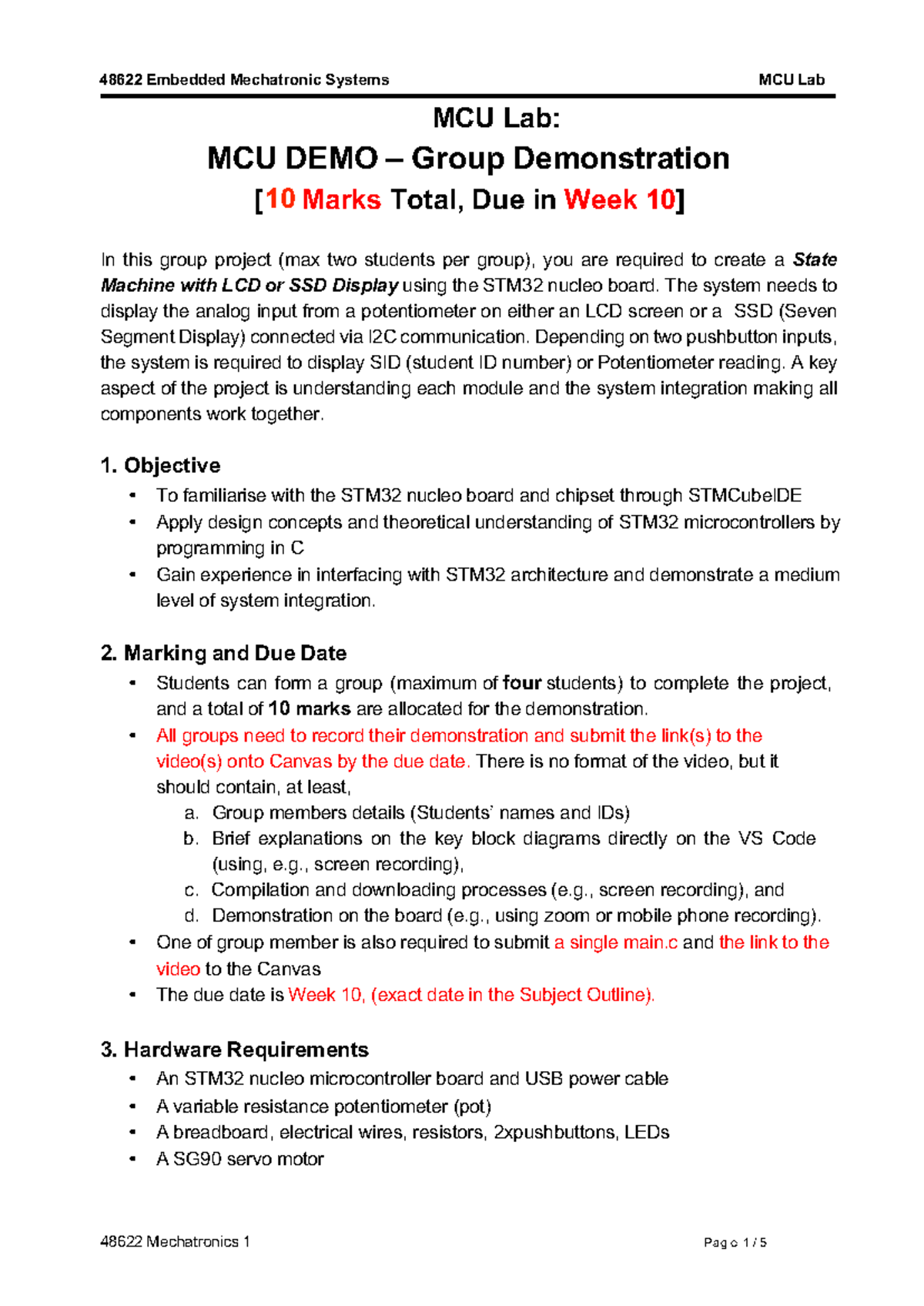 Mcu Lab Group Project Aut24 Corrected 15 Mar 2024 15 15 Two Mcu Lab