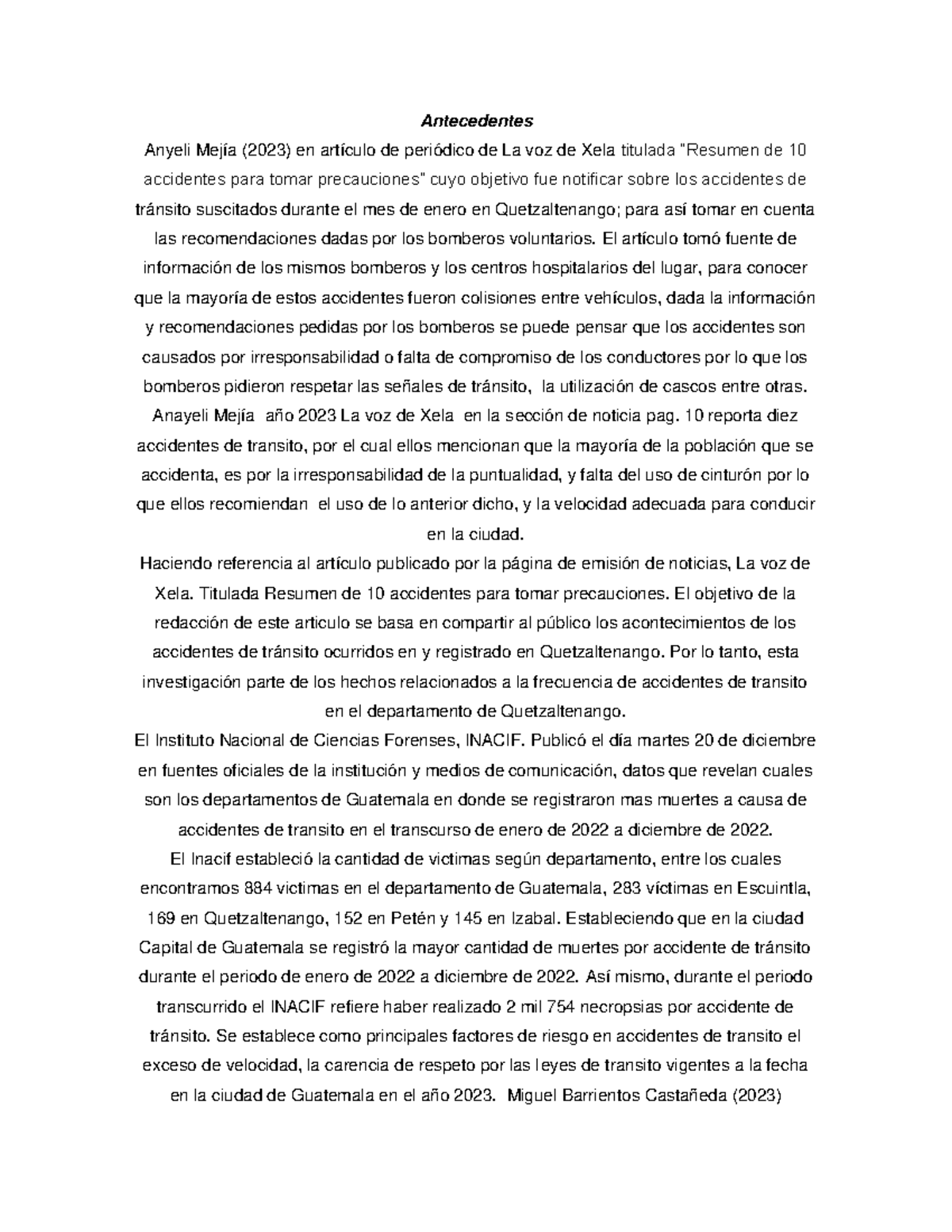 Antecedentes - ... - Antecedentes Anyeli Mejía (2023) en artículo de ...