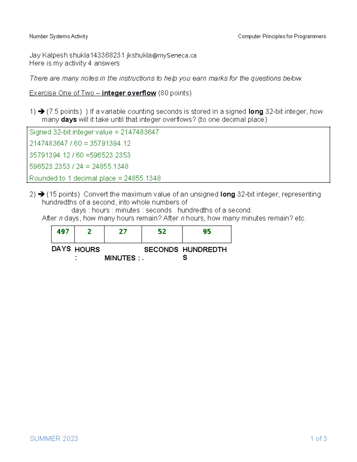 Cp4p Number Systems Activity Answers Number Systems Activity Computer Principles For 4506