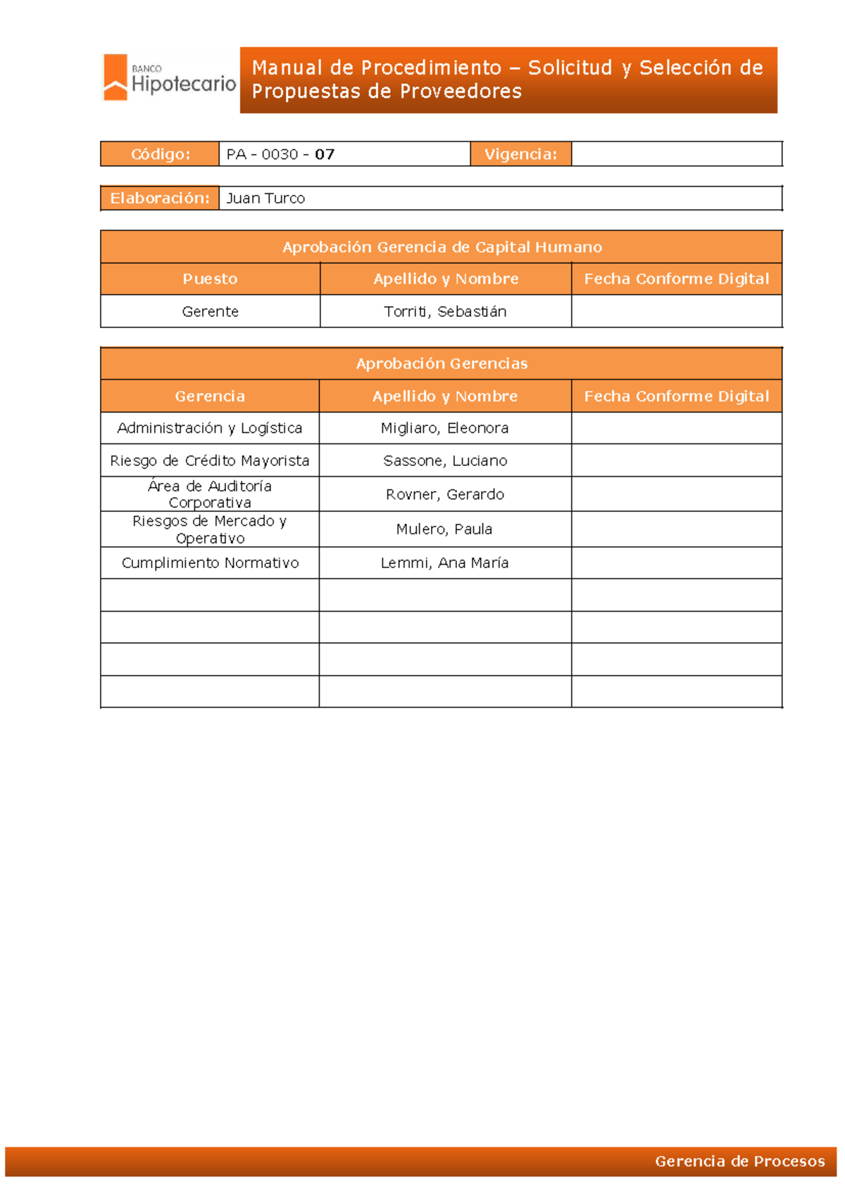 Proceso Solicitud y Selección de Propuestas v7E - Manual de Procedimiento – Solicitud y ...