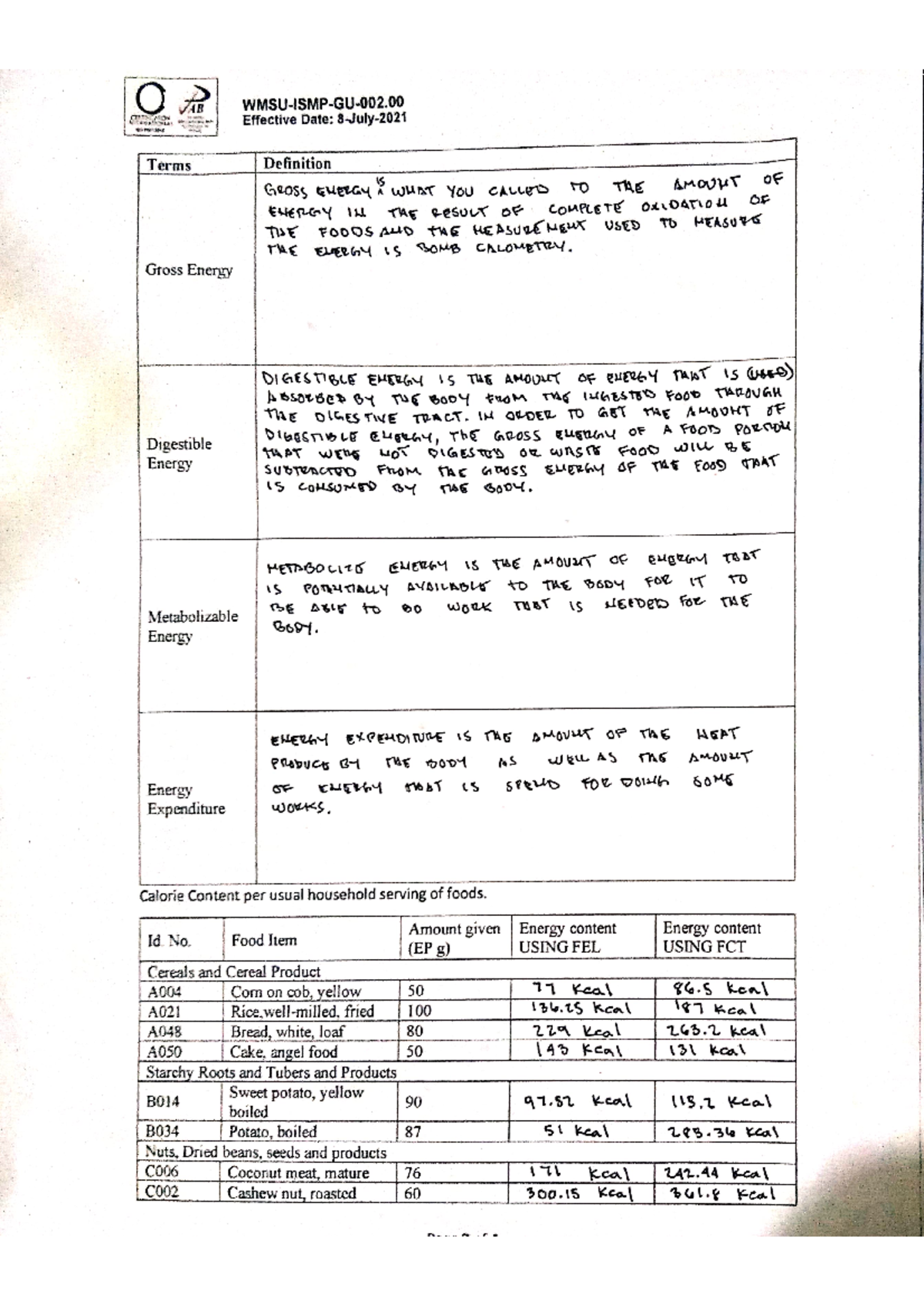 Activity 5 - Nutrition and Dietetics - Studocu