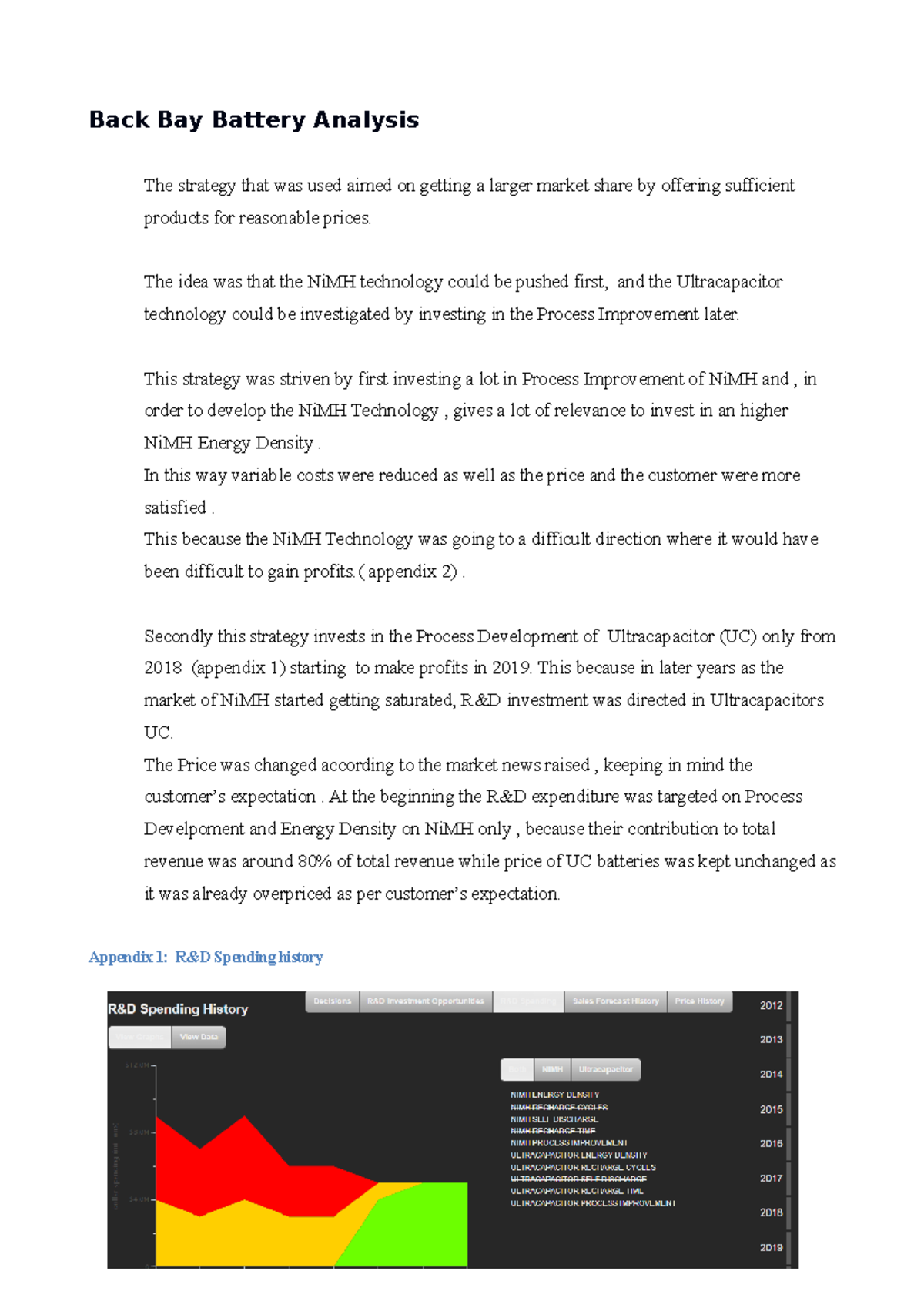 Strategy Harward case - Back Bay Battery Analysis The strategy that was ...