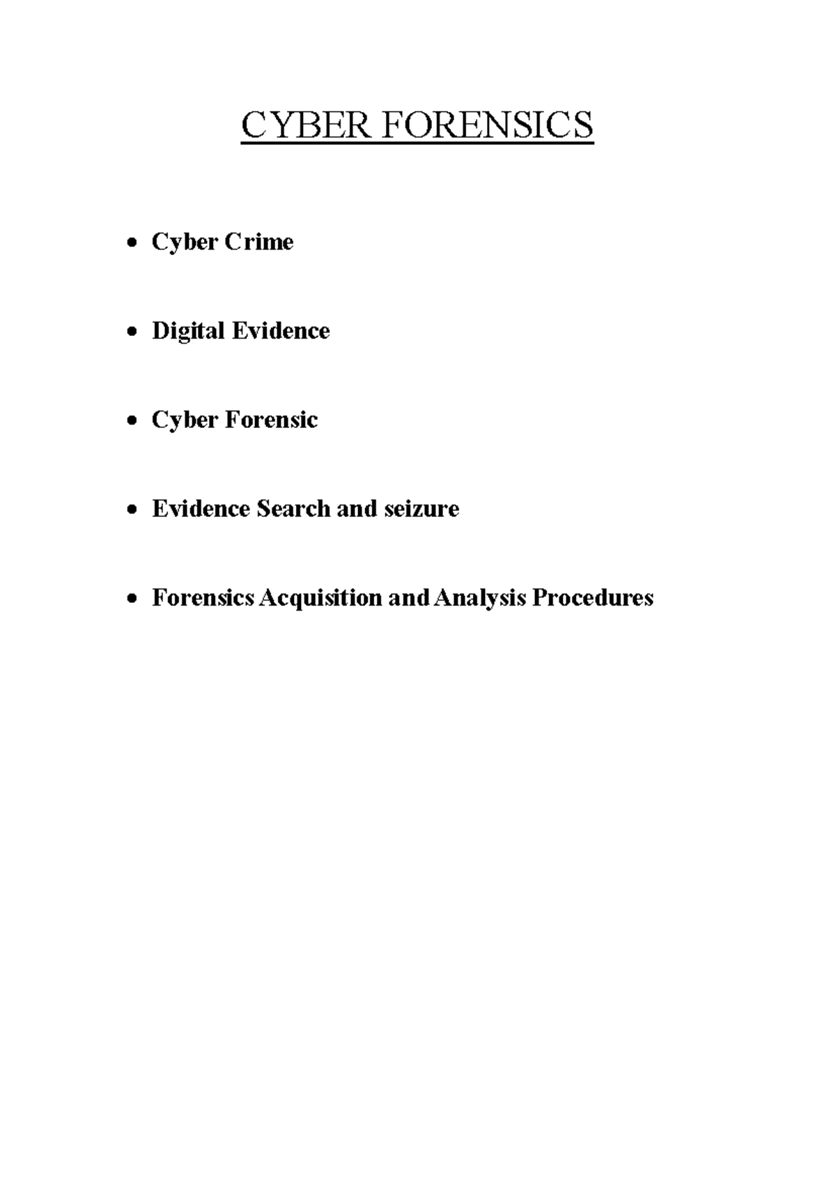 Cyber Forensics - CYBER FORENSICS • Cyber Crime • Digital Evidence ...