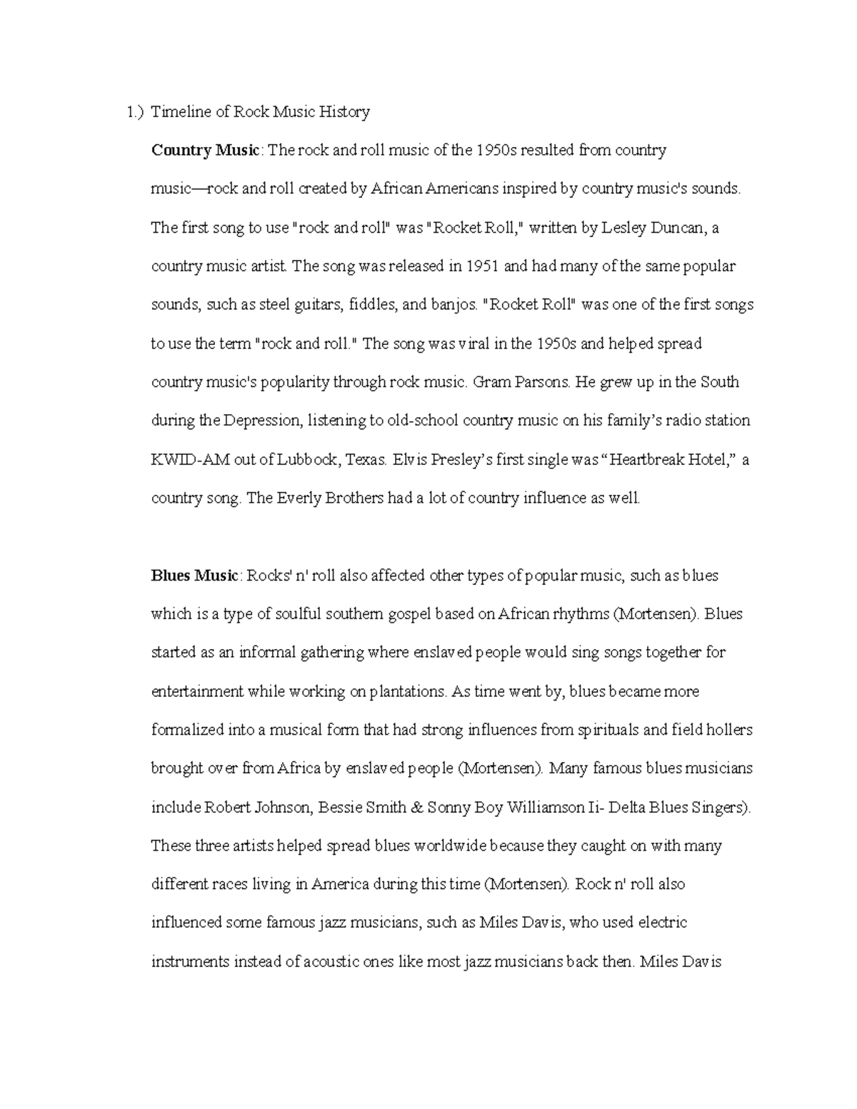 Timeline Of Rock Music History 1 Timeline Of Rock Music History