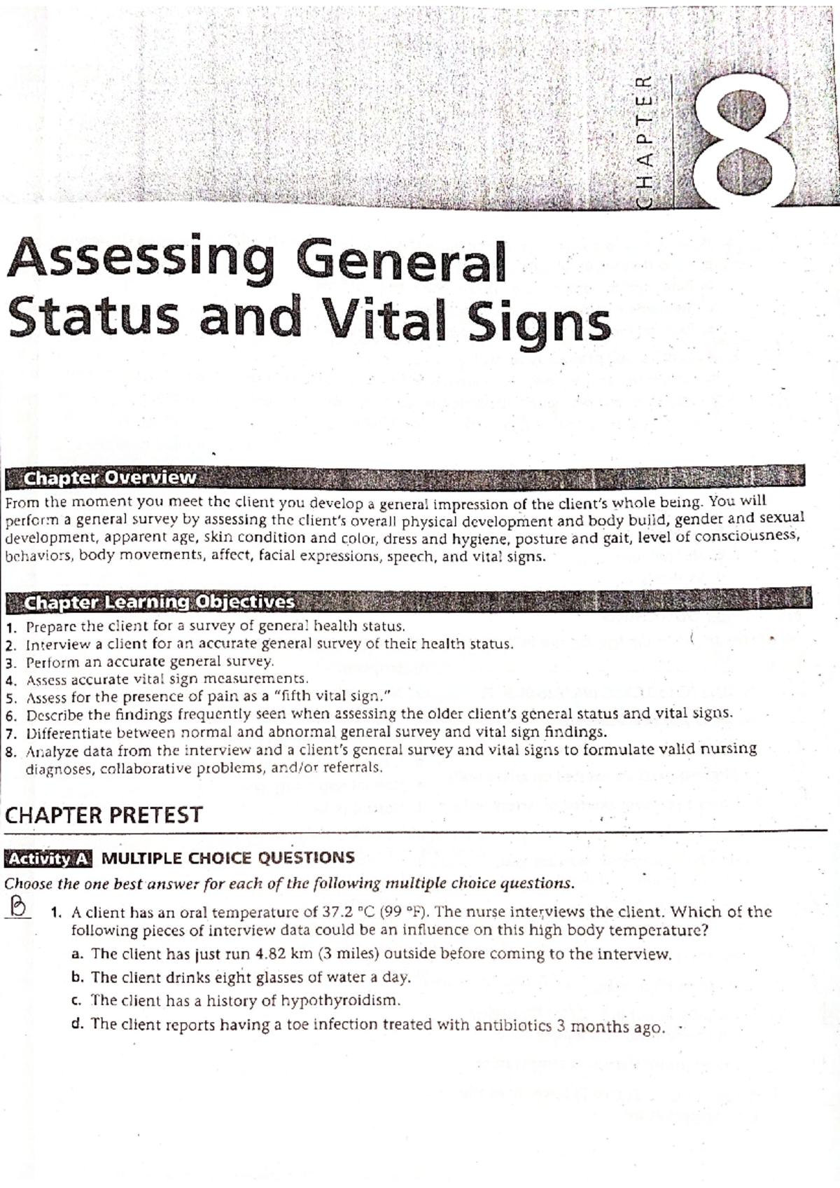HA Vital Signs & Pain - BS Nursing - Studocu