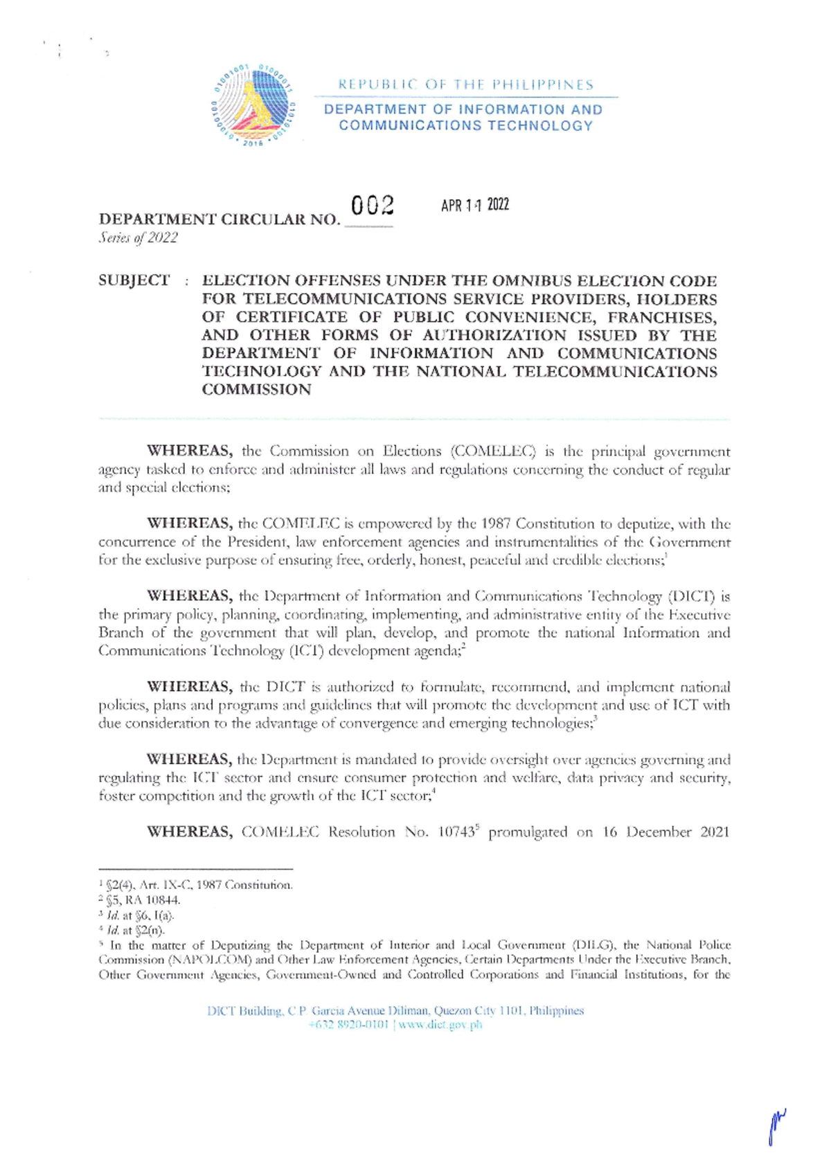 Election Offenses Under the Omnibus Election Code For ...