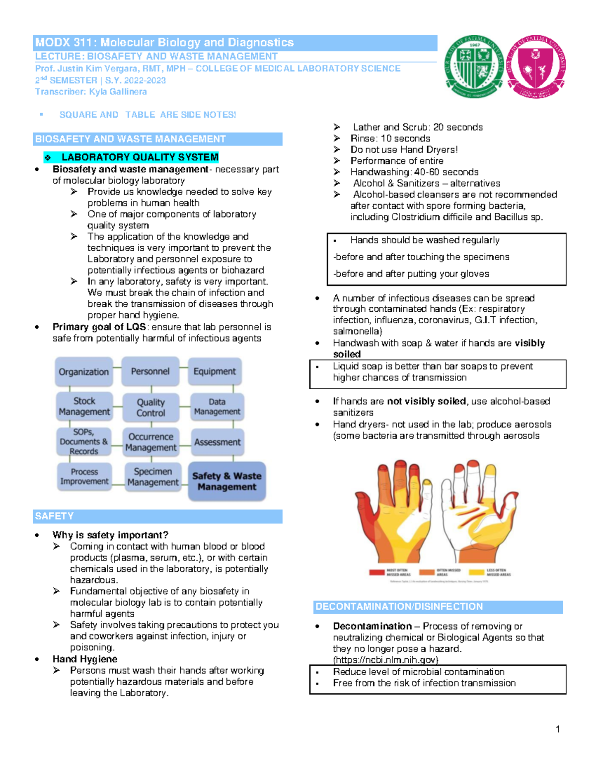 MODX LEC Merge - Molecular Biology - MODX 311: Molecular Biology and ...