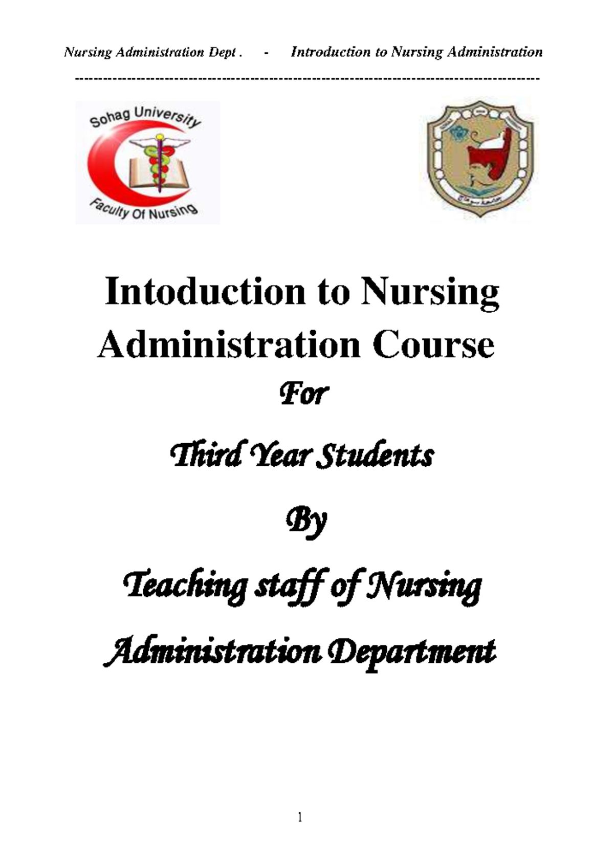 Nursing mangement - Intoduction to Nursing Administration Course For ...
