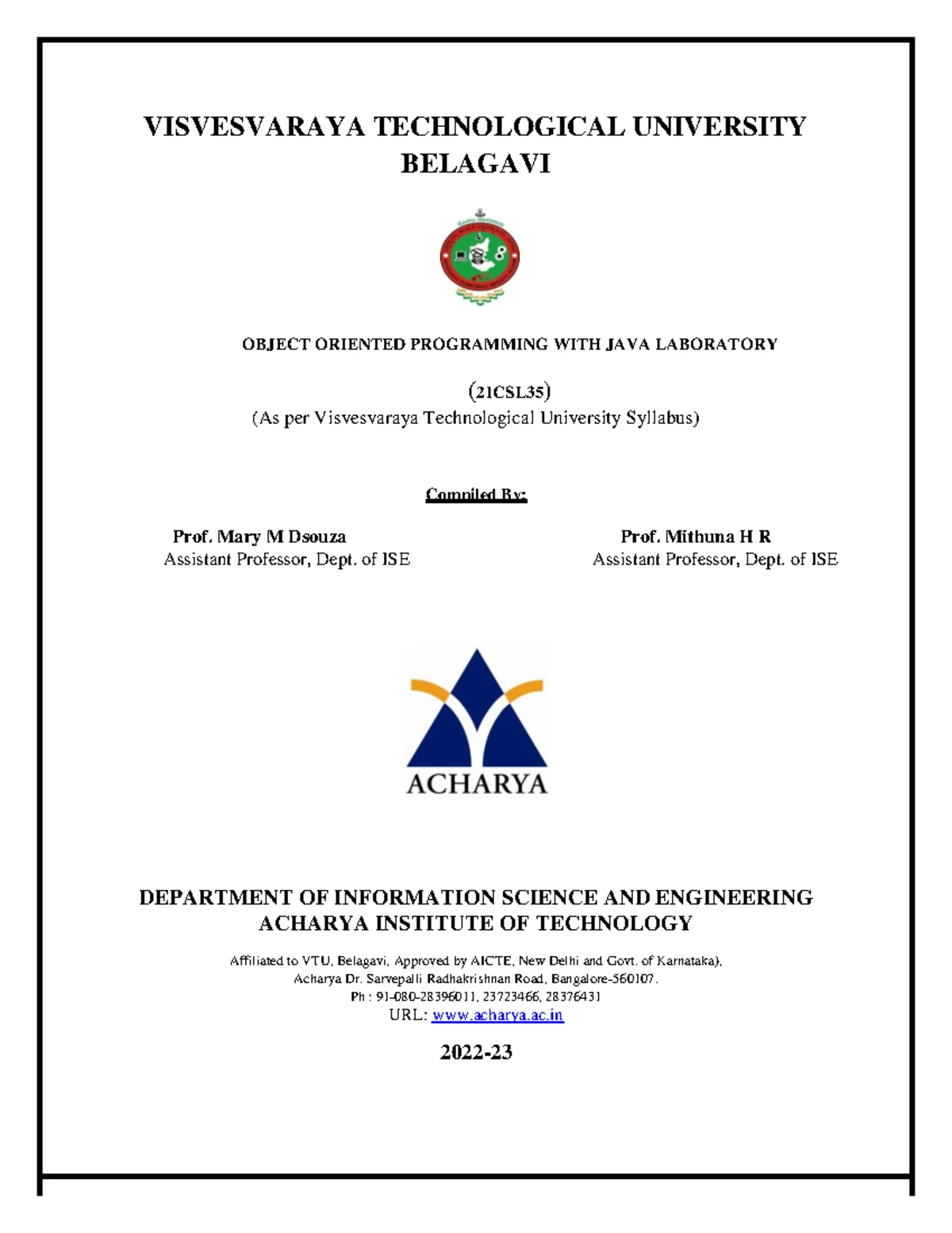 DDCO(BCS302) VTU syllabus (2022 Scheme) - MKV-TEMPLATE for IPCC (26.04 ...