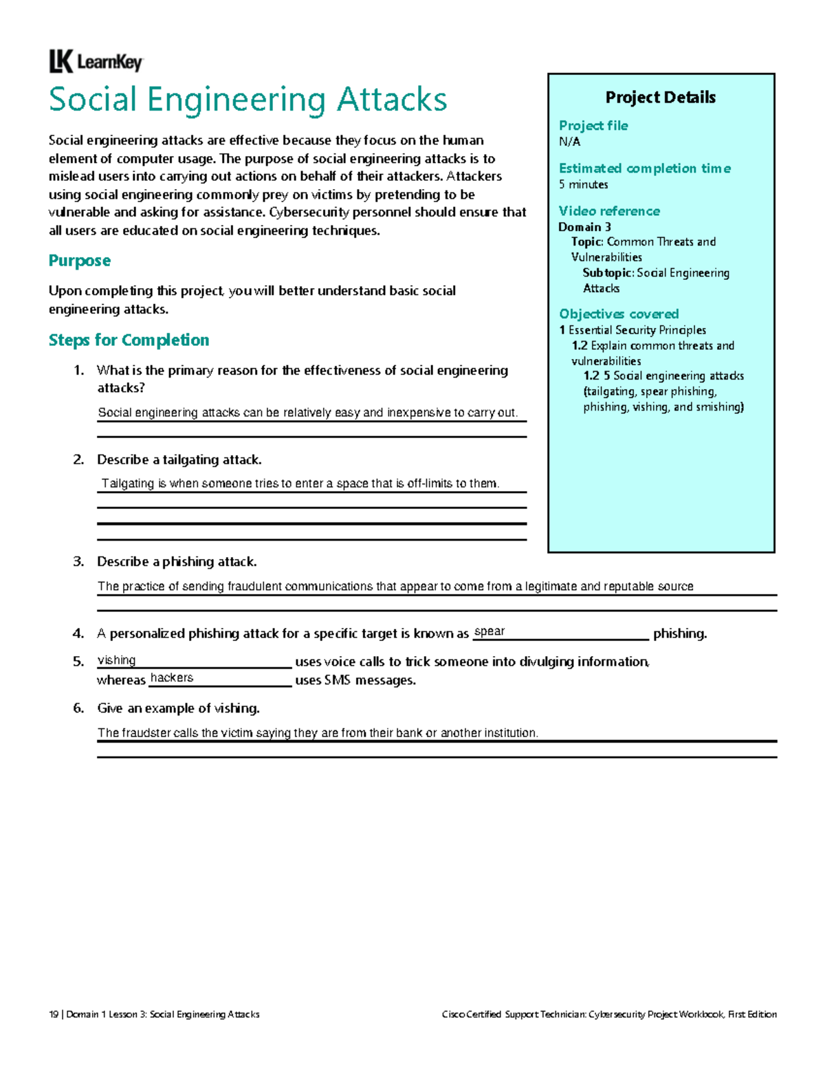 25 - work - 19 | Domain 1 Lesson 3: Social Engineering Attacks Cisco ...