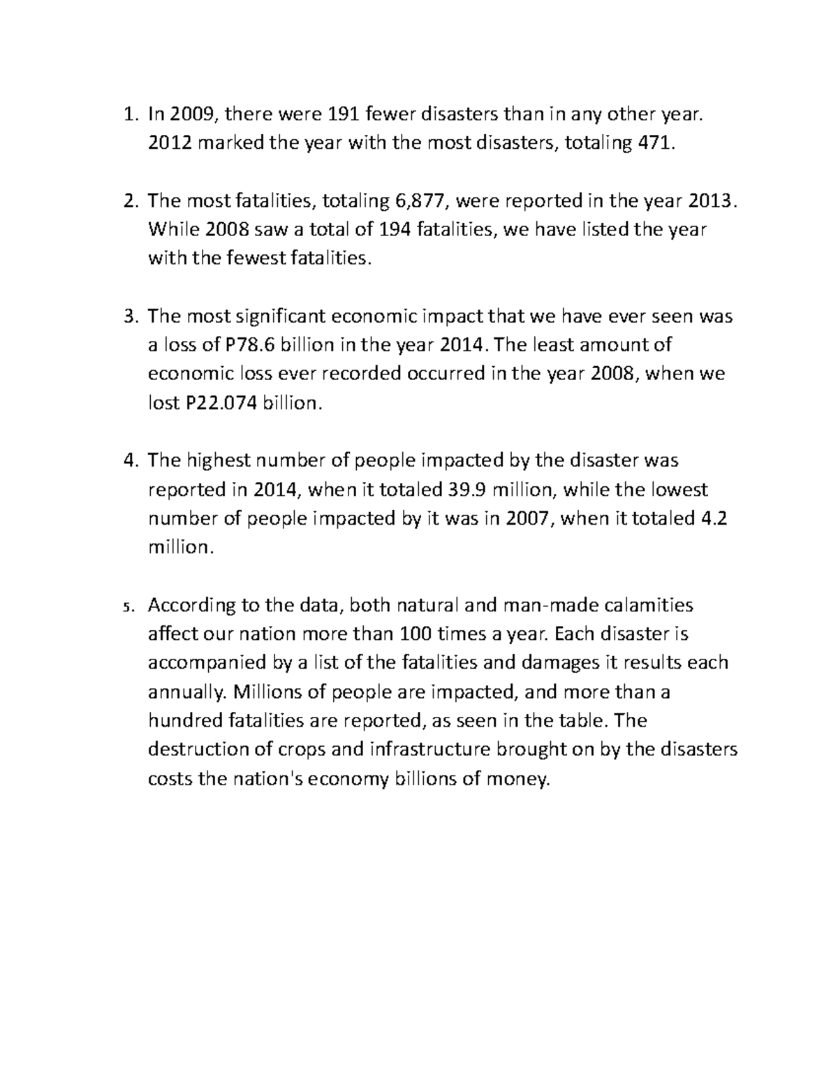 NSTP PT ( DUE DATE 12) - ddjfhfu - 1. In 2009, there were 191 fewer ...