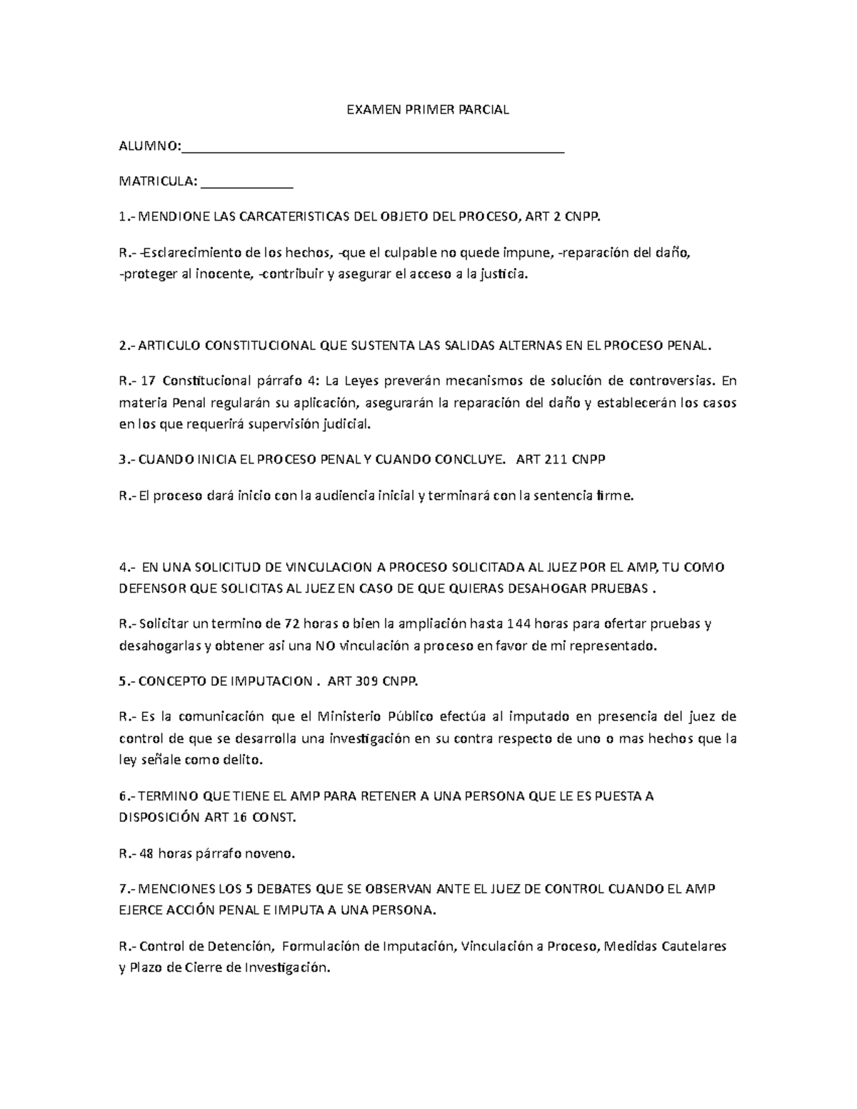 Examen Primer Parcial - EXAMEN PRIMER PARCIAL - Studocu