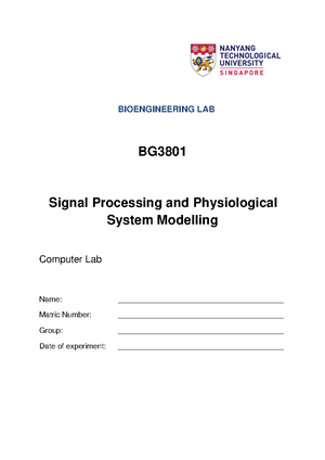 Lab - lab 4 Biopotential Measurements - BIOENGINEERING LAB BG ...