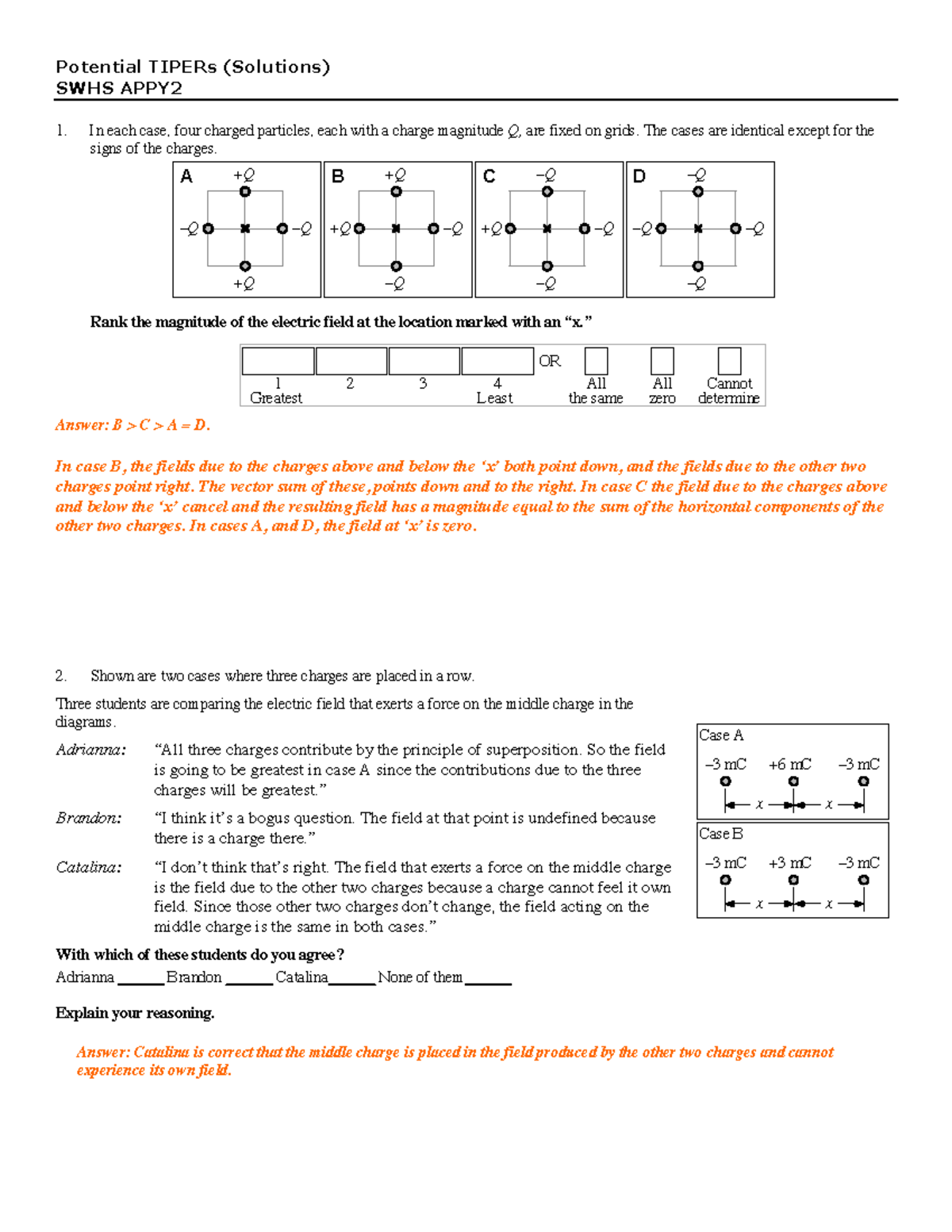 Potential Tipers Solutions (Uniform Field) - Potential TIPERs ...