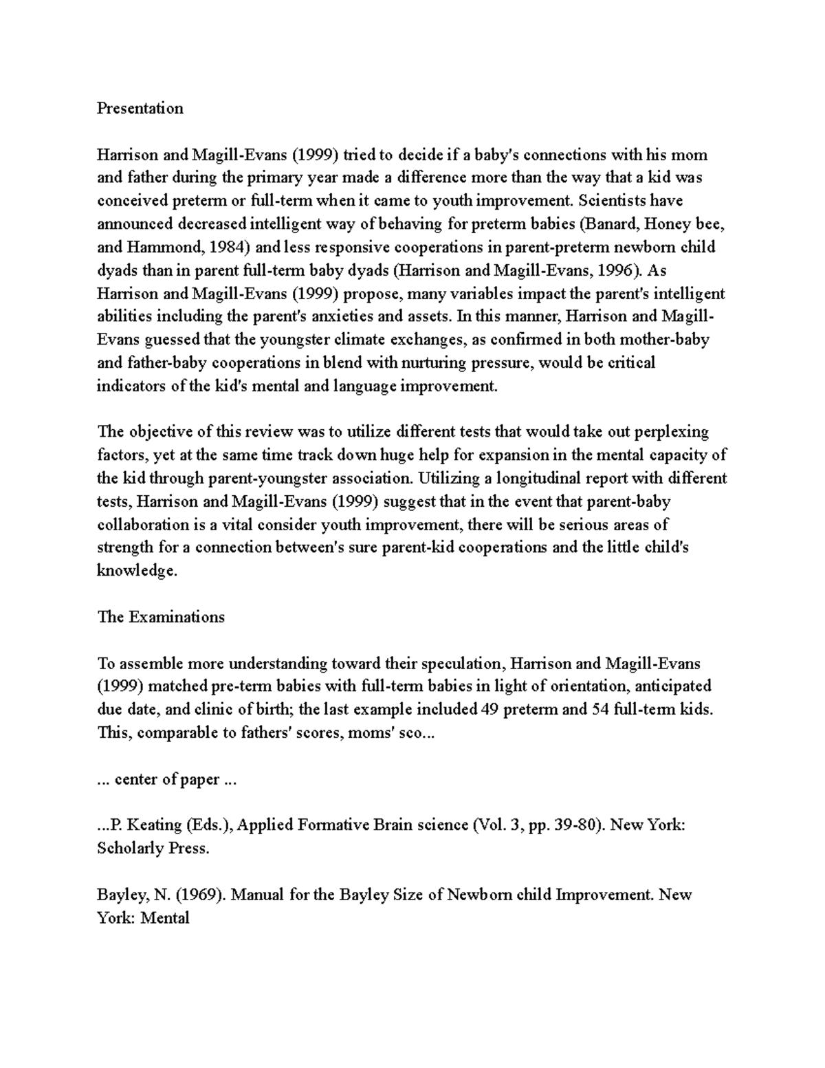 Presentation harrison - Presentation Harrison and Magill-Evans (1999 ...