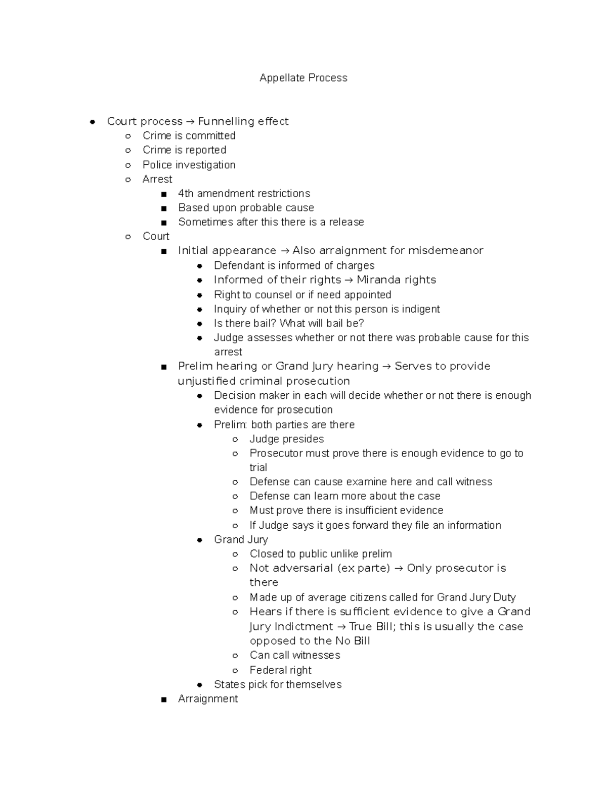 Appellate review - Detailed notes of these sections of the class ...