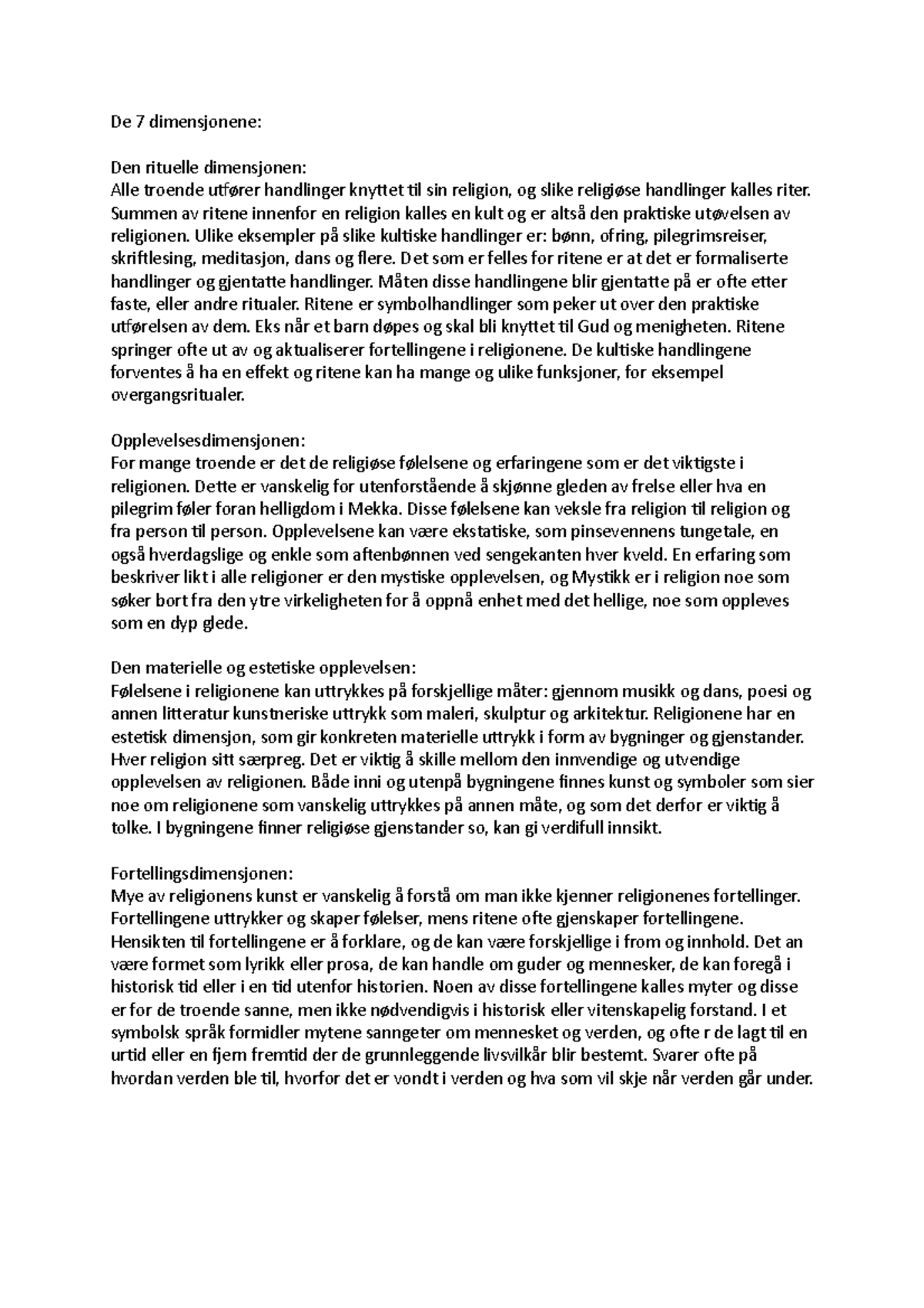 De 7 dimensjonene (religion) - De 7 dimensjonene: Den rituelle ...