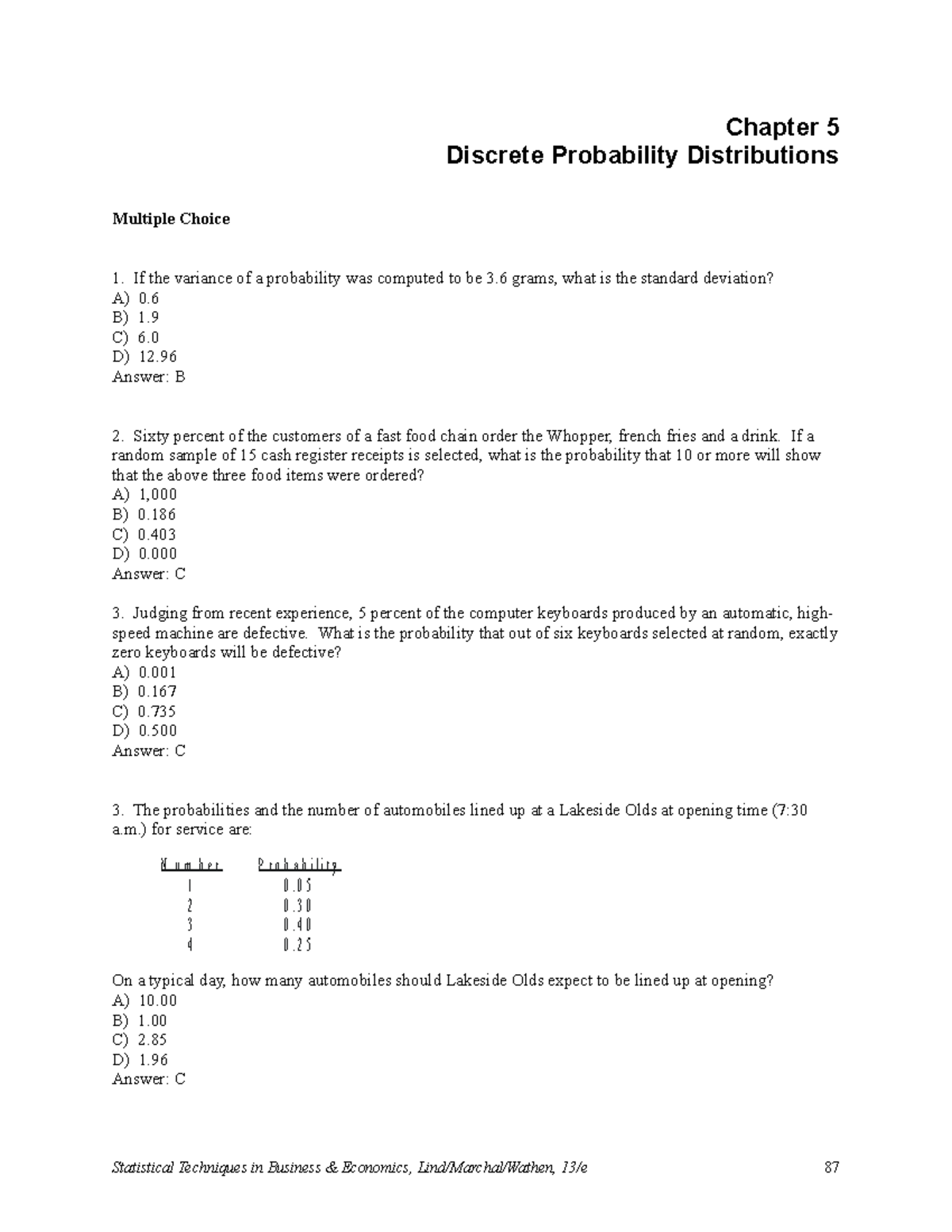 Exercises-with answers - Chapter 5 Discrete Probability Distributions ...