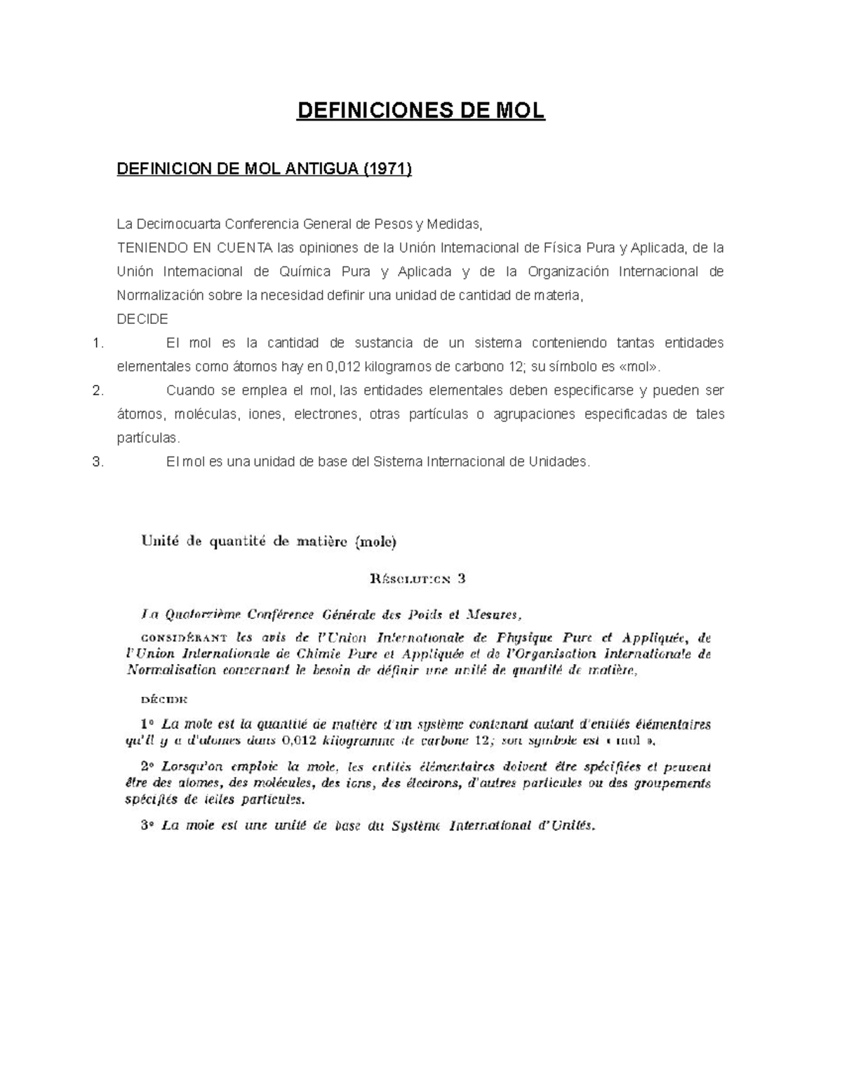 Definiciones DE MOL - resumen - DEFINICIONES DE MOL DEFINICION DE MOL ...