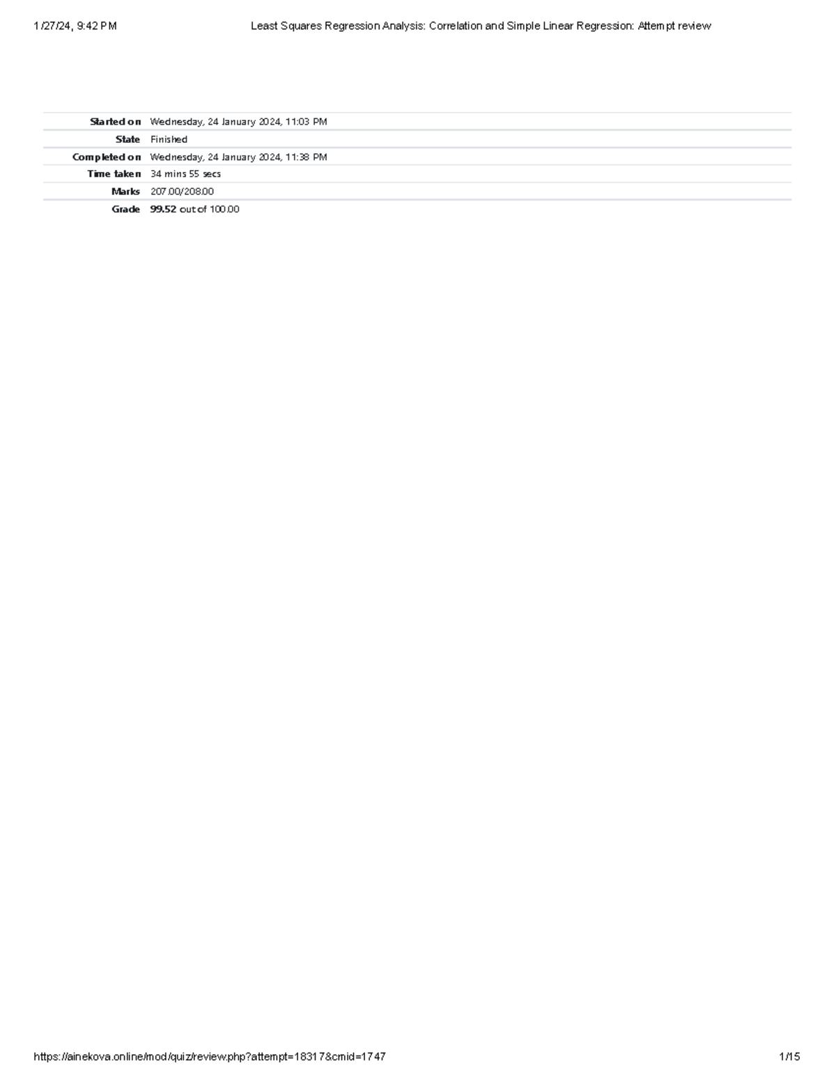 Least Squares Regression Analysis Correlation And Simple Linear Regression Attempt Review