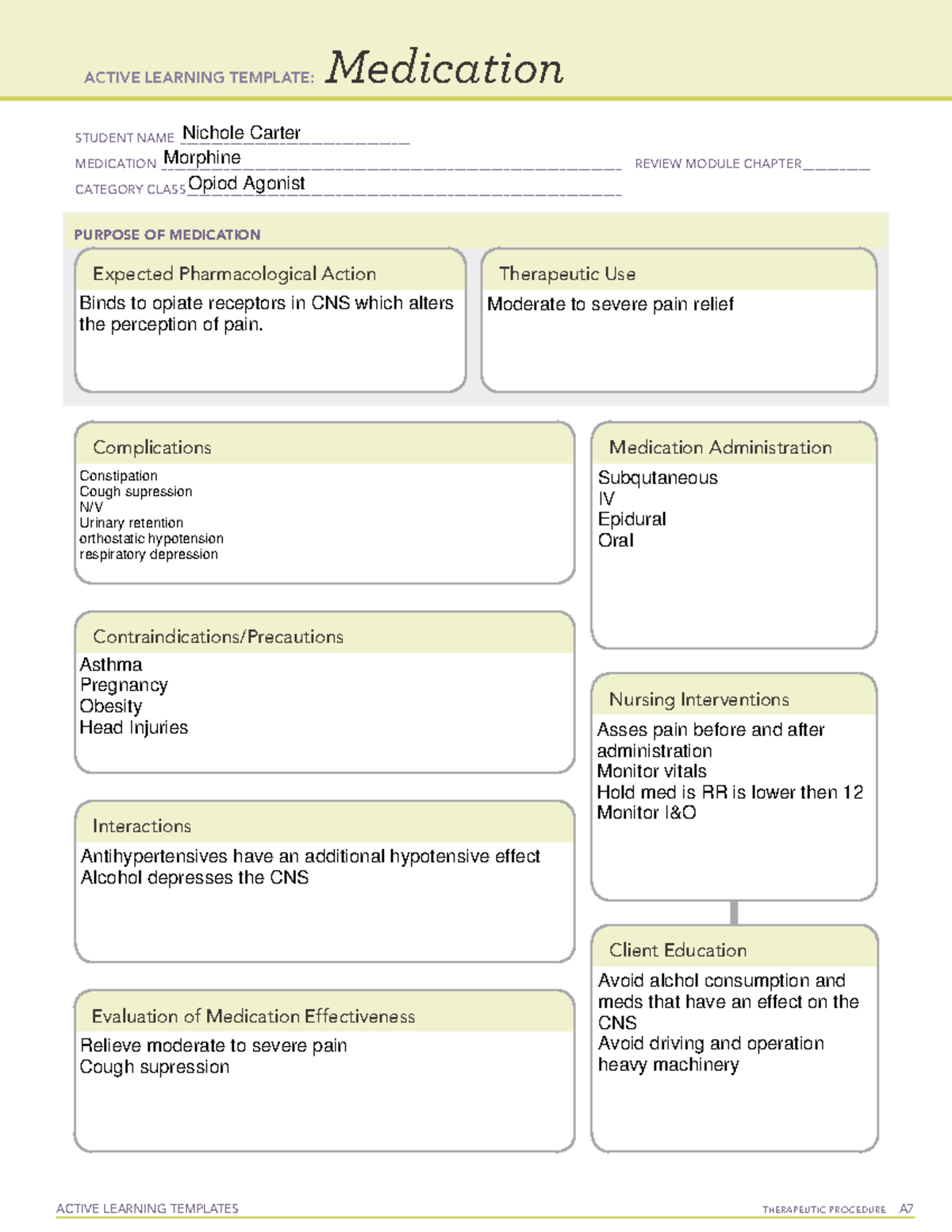 Med 1 - Template - ACTIVE LEARNING TEMPLATES THERAPEUTIC PROCEDURE A ...