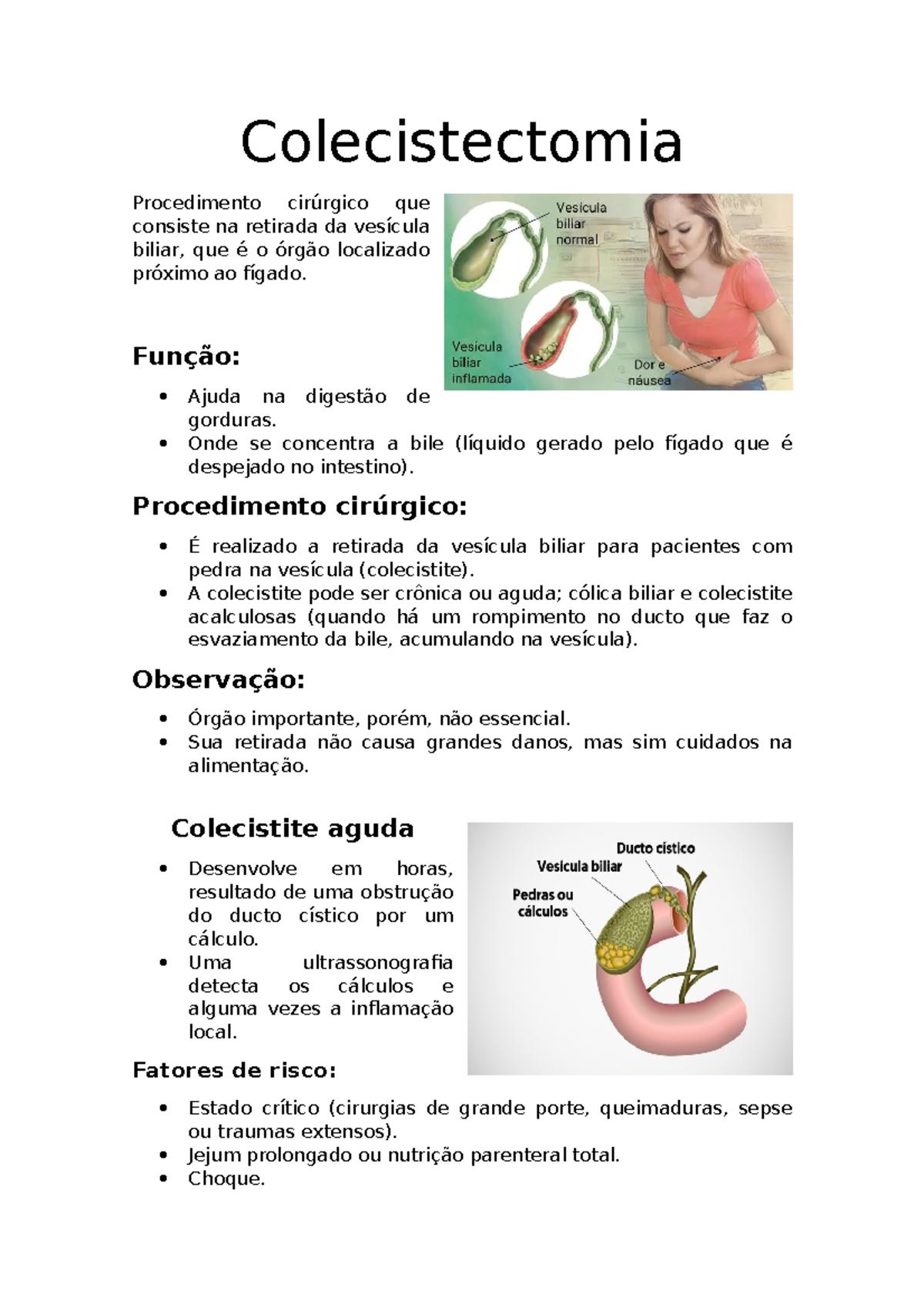 Colecistectomia Colecistectomia Procedimento Cir rgico Que Consiste
