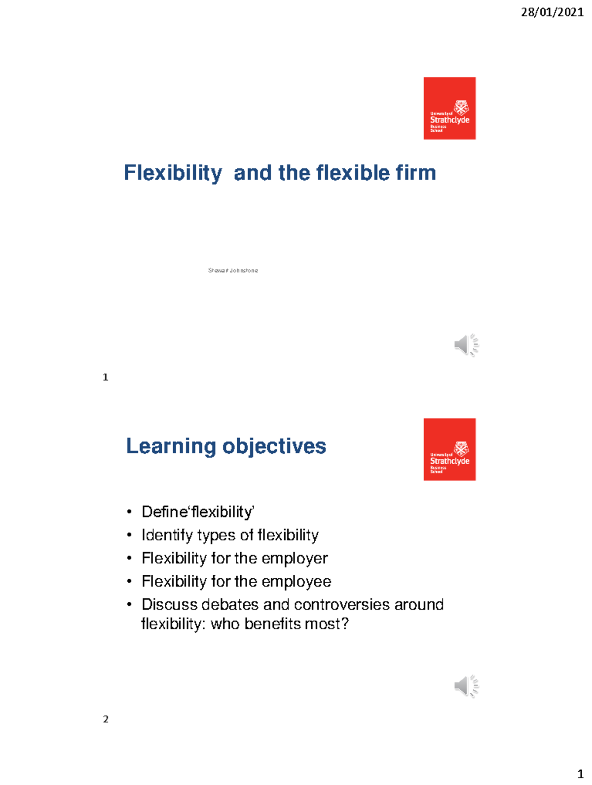 Flexibility 2021 - Lecture Notes - Flexibility and the flexible ...