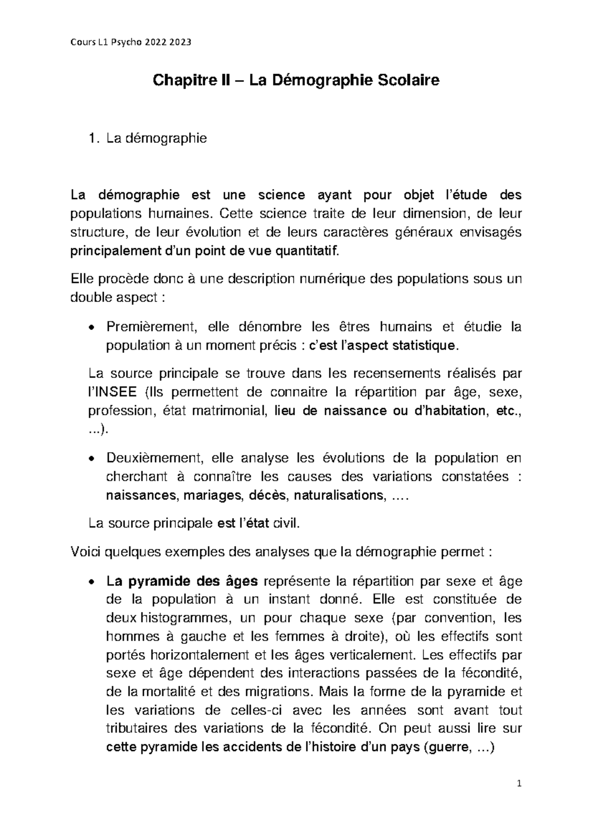 2 Démographie scolaire UEO socio - Chapitre II – La Démographie ...