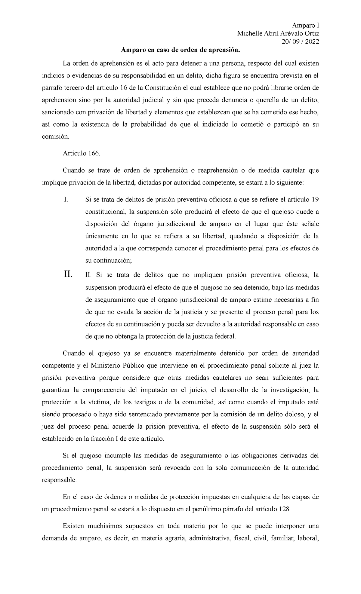 Amparo en caso de orden de aprensión - La orden de aprehensión es el ...
