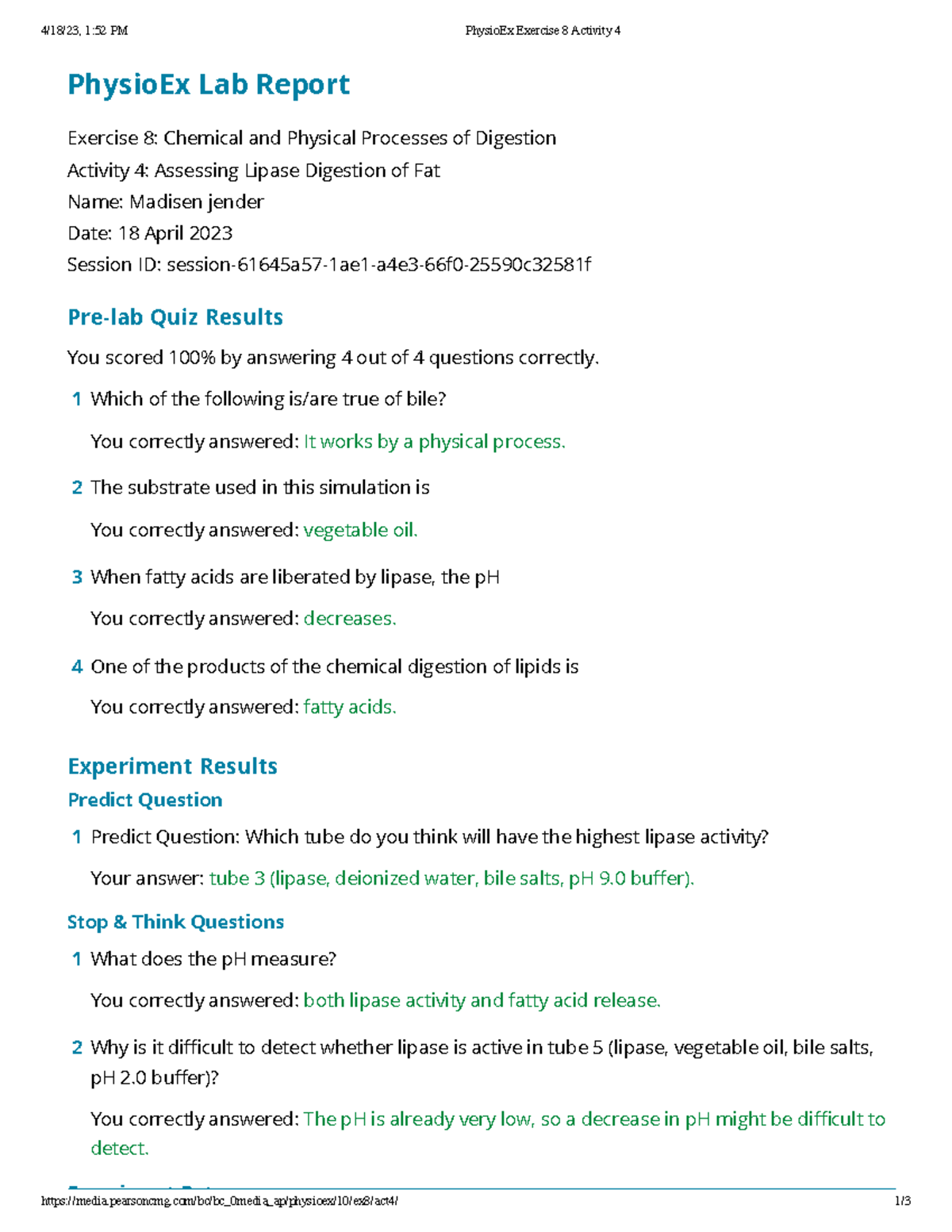 Physio Ex Exercise 8 Activity 4 - pearsoncmg/bc/bc_0media_ap/physioex ...