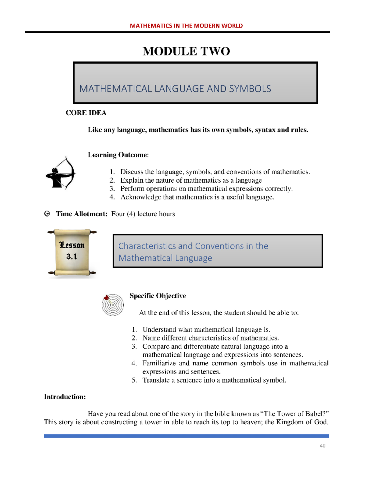 3. Characteristics and Conventions in the Mathematical Language - bs biology - Studocu