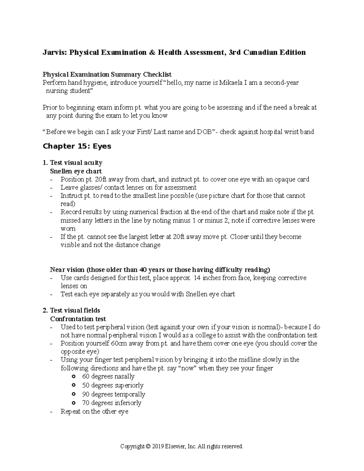 Eyes - Osces - Jarvis: Physical Examination & Health Assessment, 3rd ...
