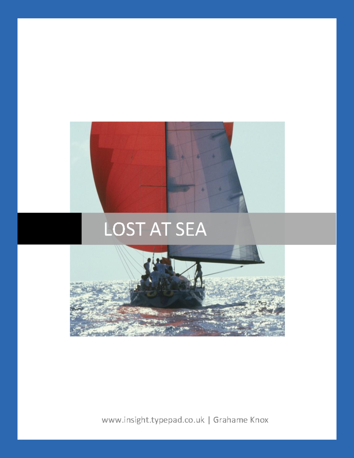 Lost at sea - This is a good task for group work - Critical Thinking ...