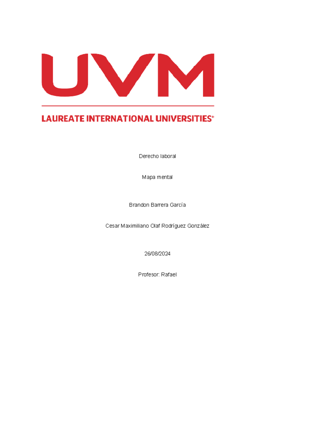 Derecho LAB - Derecho laboral Mapa mental Brandon Barrera García Cesar ...