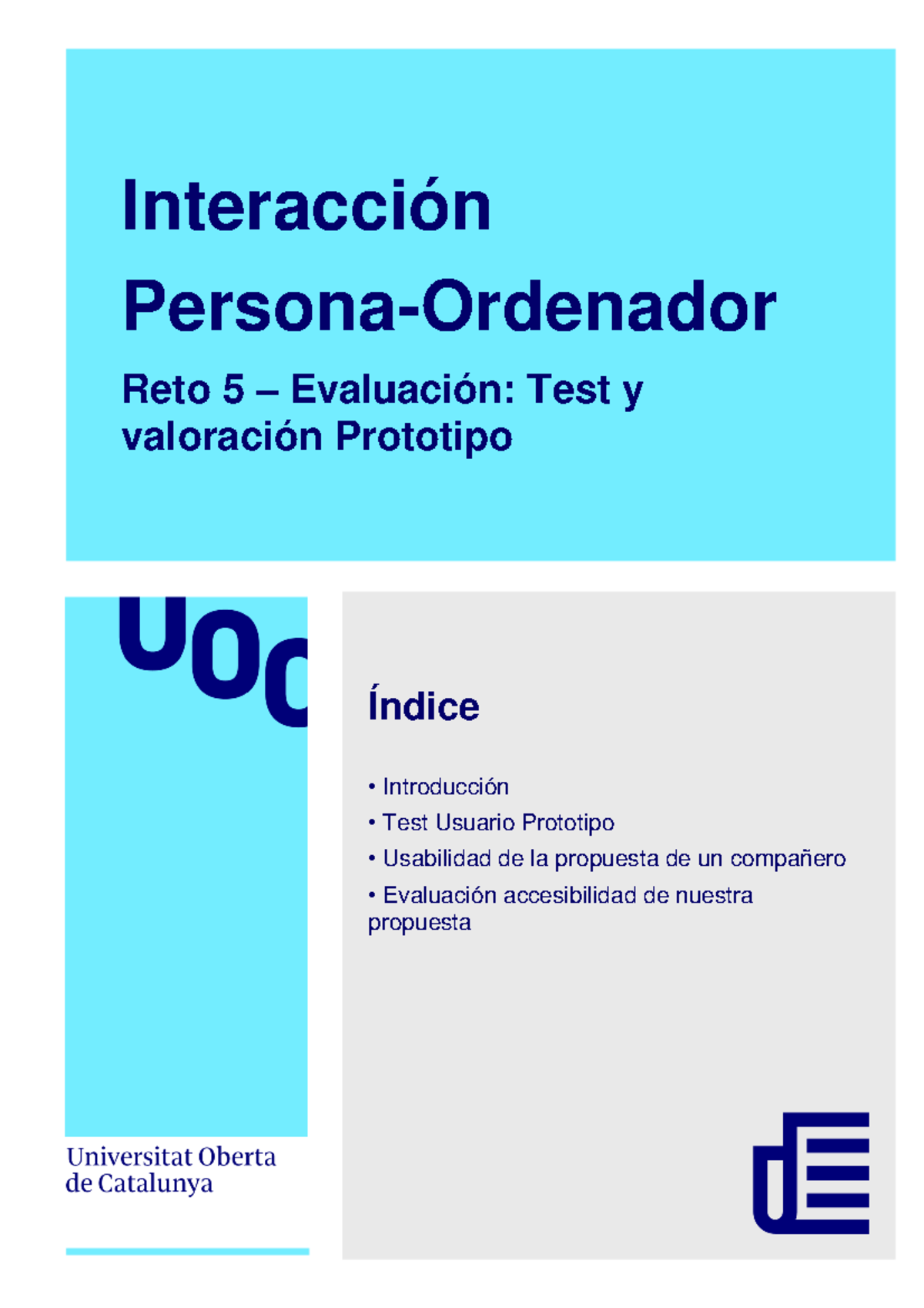 Interacción Persona Ordenador PEC5 - Calificación obtenida A ...