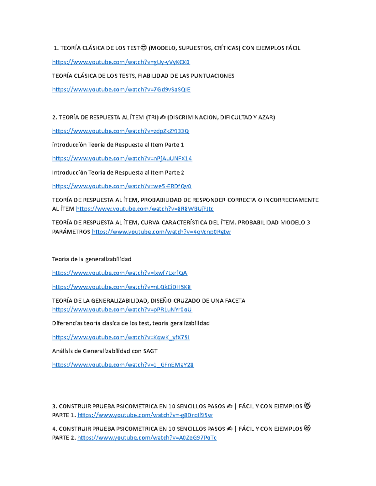 TCT; TRI Y TG - Leer es muy importante para realizar un ensayo - 1 ...