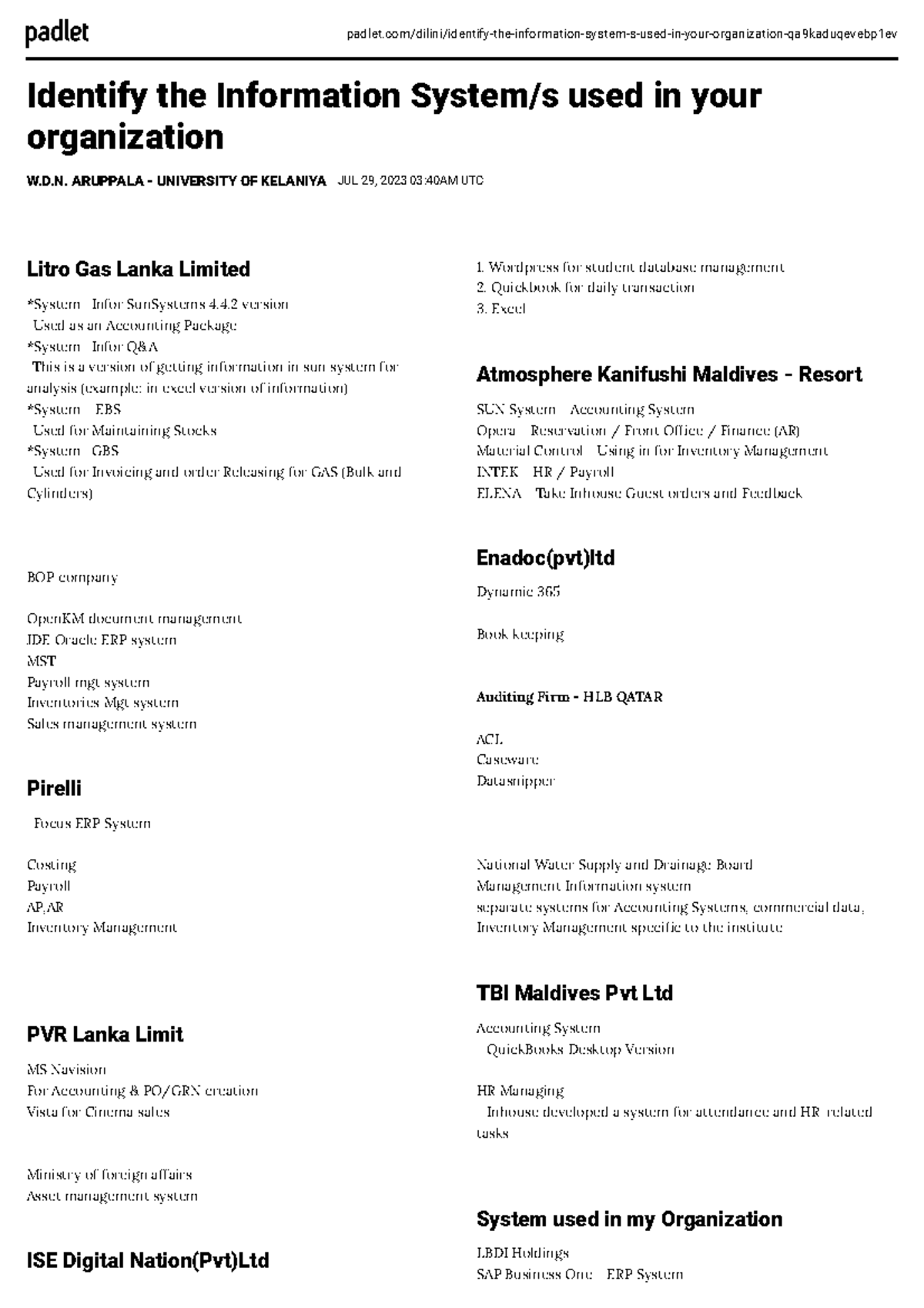L1 In class activity report - - Studocu