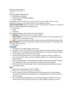 Chapter 5 - in class and textbook notes - GEOG 1302 - Studocu