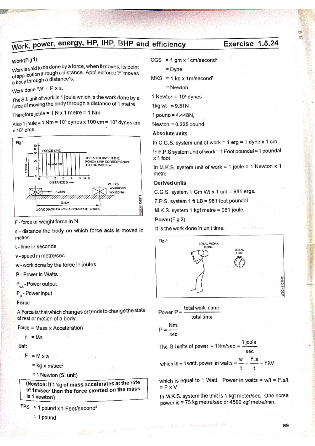 New4 - work,power,energy,HP and efficiency - Mechanics of solid - Studocu
