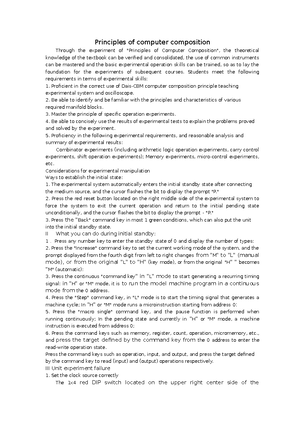 Computer Fundamentals exercises - Multiple choice questions 1. A complete microcomputer system ...